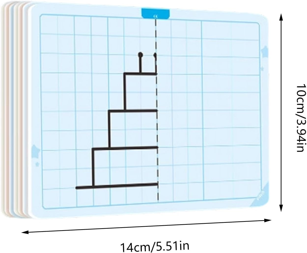 Symmetrical Drawing Cards Set with Grid Pattern, Educational STEM Art ...
