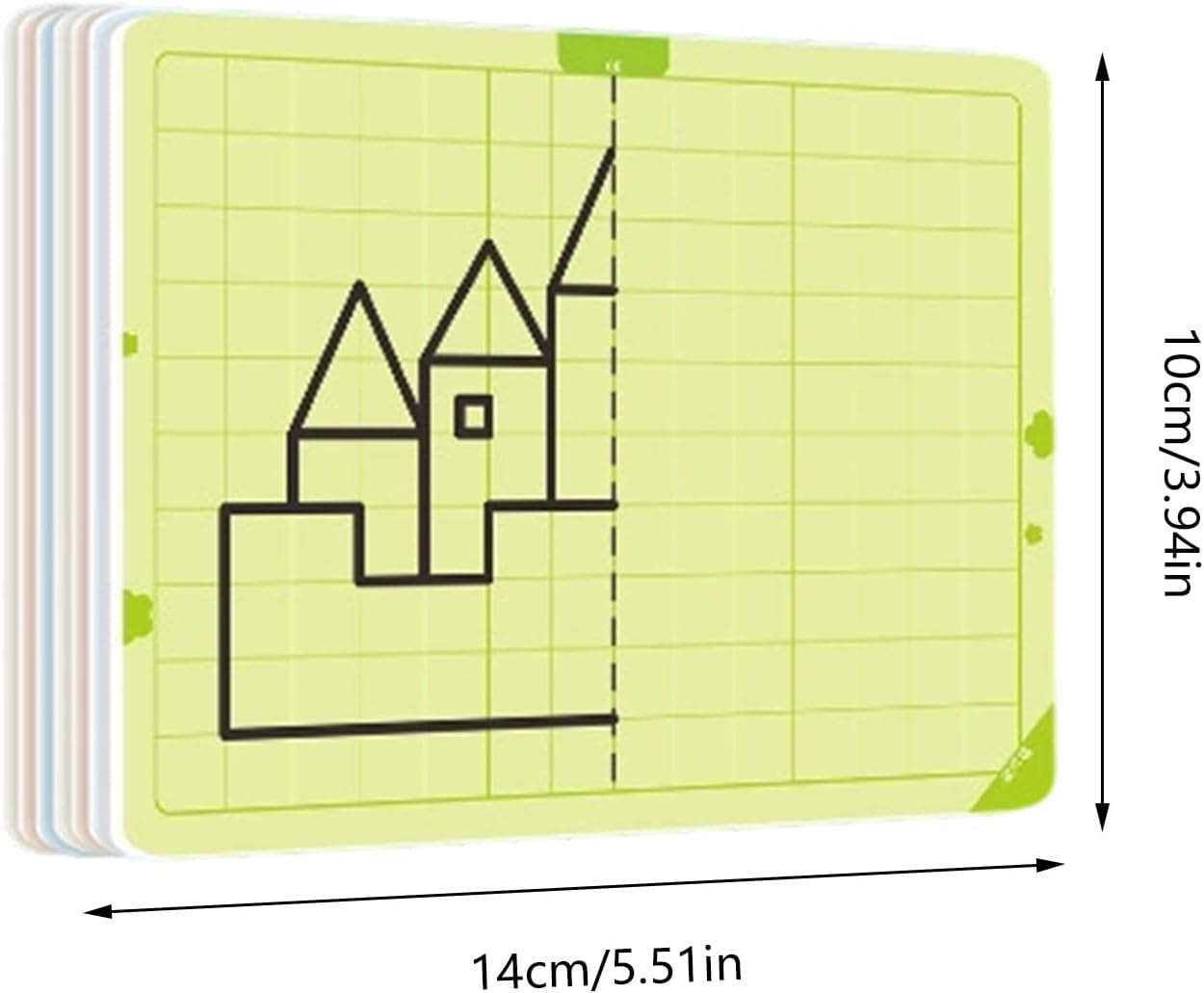 Symmetrical Drawing Cards Set with Grid Pattern, Educational STEM Art ...