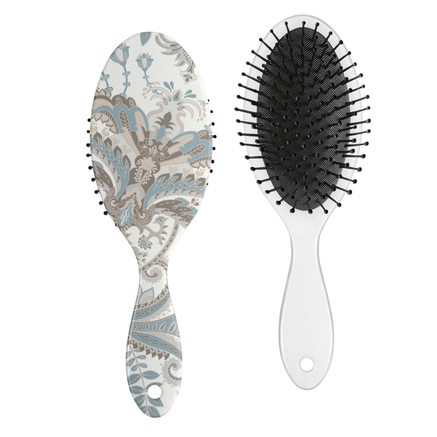 Symmetrical Geometric Hair Brush, Aesthetic Tribal Style Detangler ...