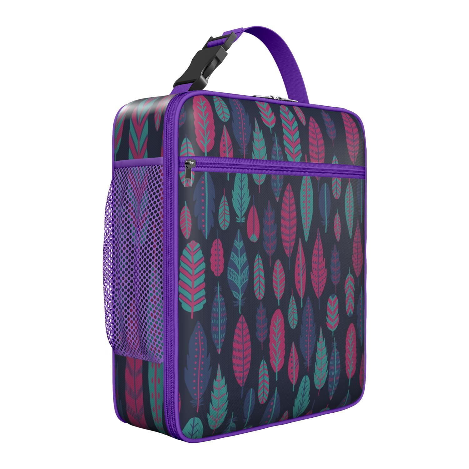 Symmetrical Geometric Thermal Lunch Bag for Women Men, Artistic Boho ...