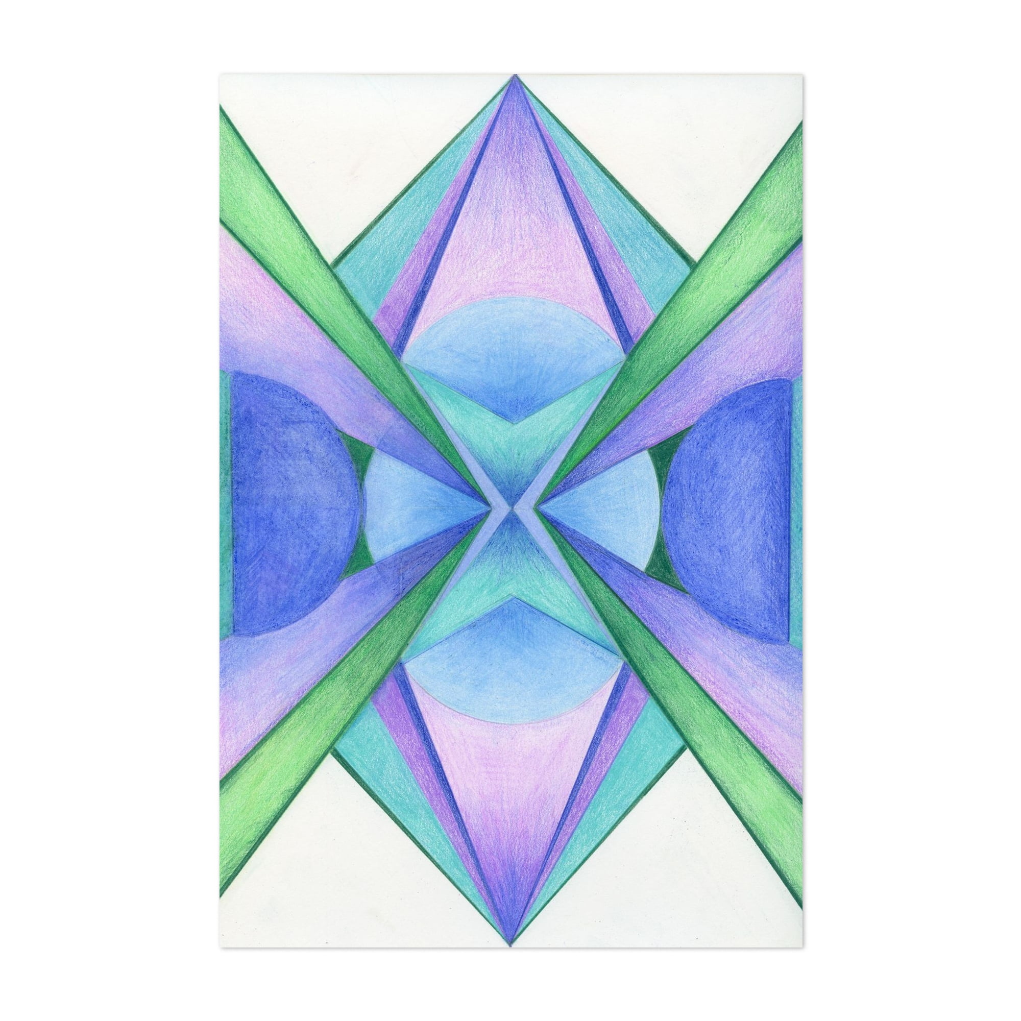 Symmetrical Prism - Illustration Geometric Abstract Modern Art Pastel ...