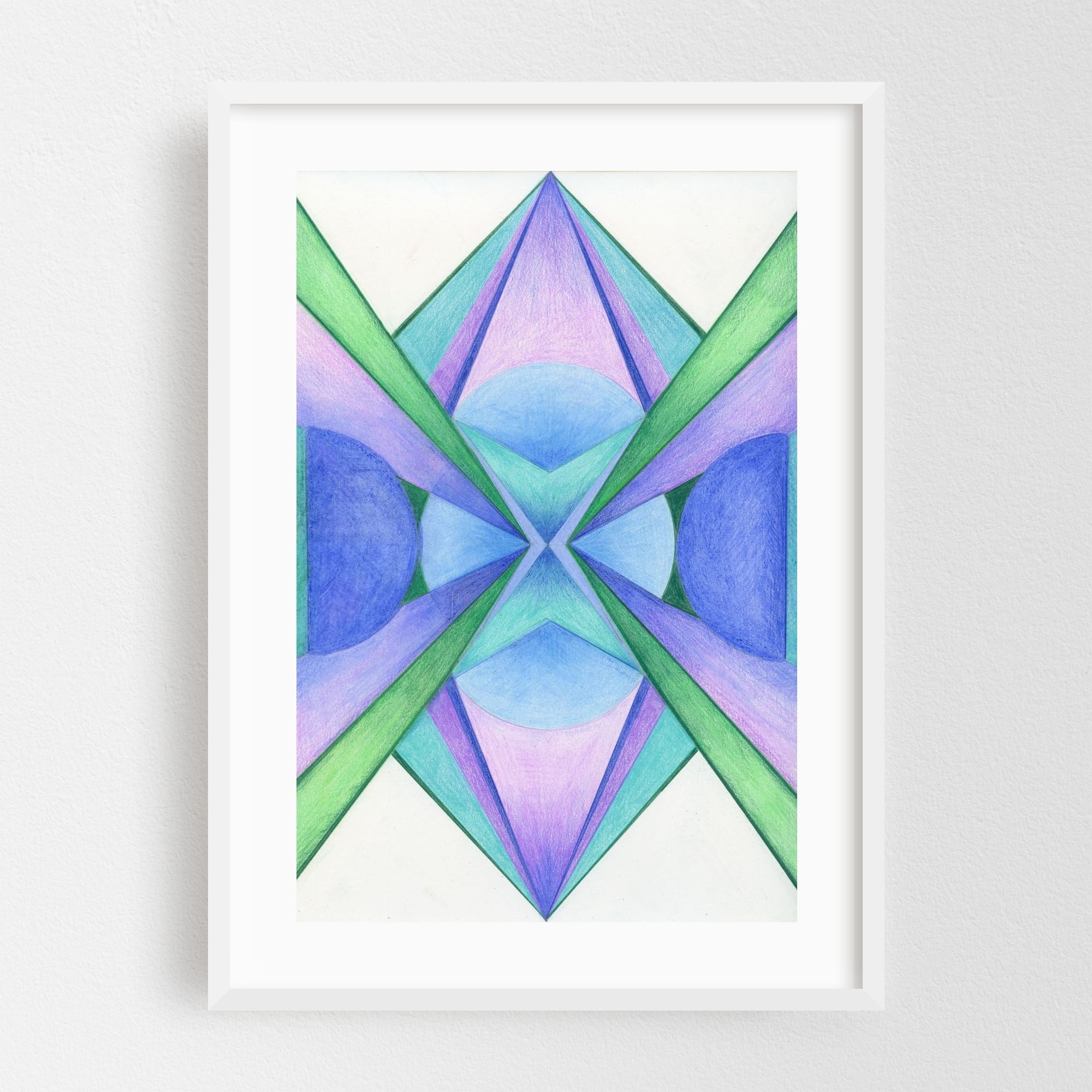 Symmetrical Prism - Illustration Geometric Abstract Modern Art Pastel ...