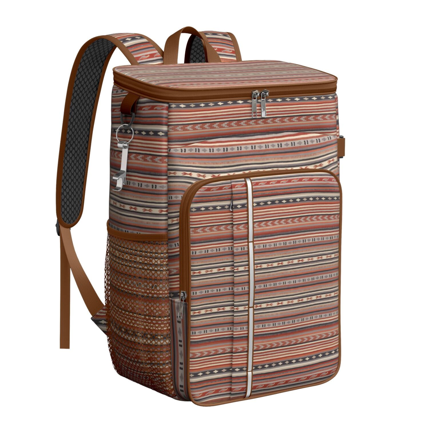 Symmetrical Rustic Style Insulated Cooler Backpack - 20L Soft Cooler ...