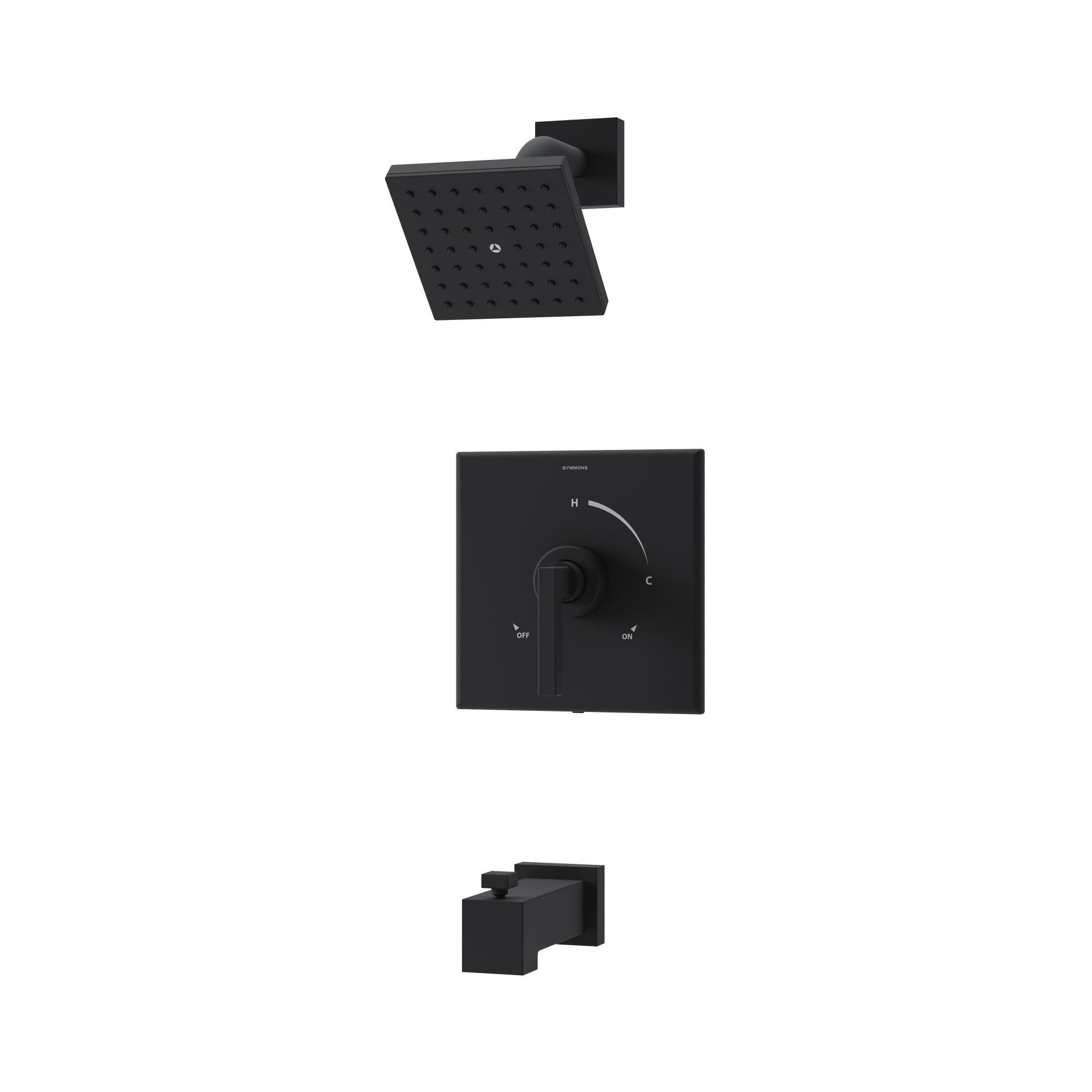 Symmons 369215Trm Duro Hydromersion Tub And Shower Trim Package - Black ...