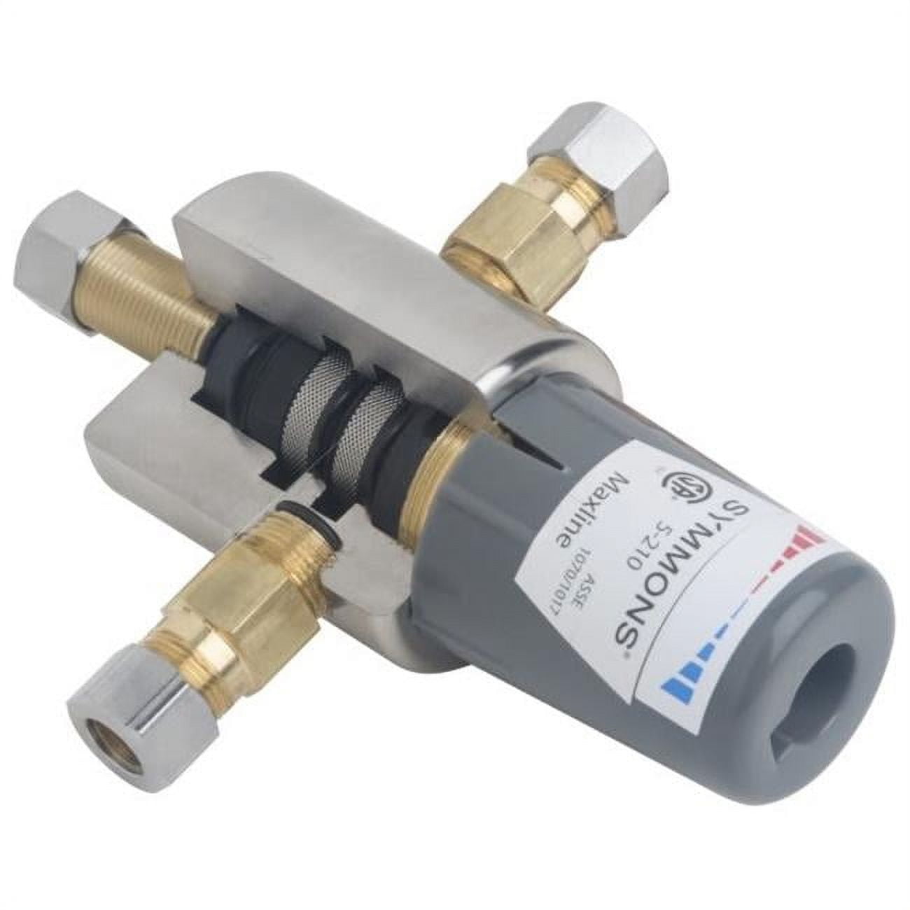 Symmons 7-210-CK-D Thermostatic Mixing Valve with 0.375 in. Compression ...