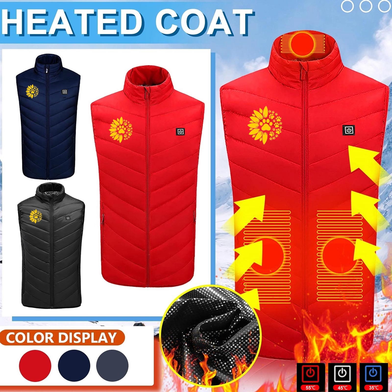 Symoid Heated Vest for Men and Women,Men's Winter Vest Jacket,Womens ...