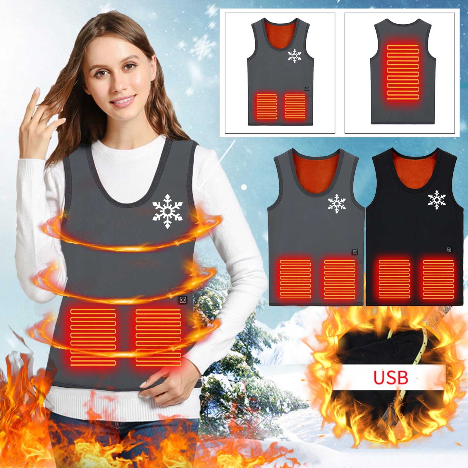 Symoid Heated Vest for Men and Women,Men's Winter Vest Jacket,Womens ...