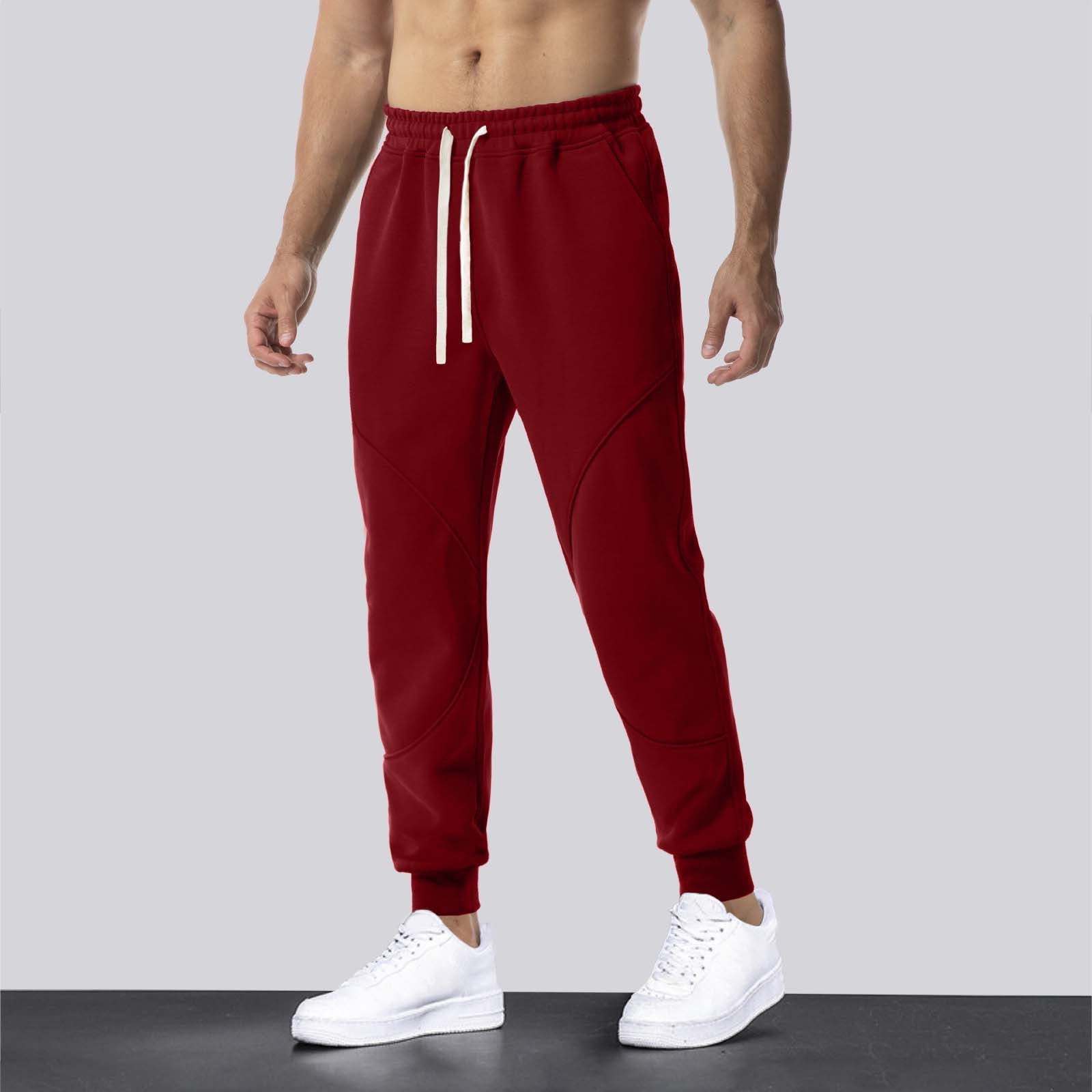 Symoid Mens Joggers with Pockets，Baggy Sweatpants for Men，Elastic ...