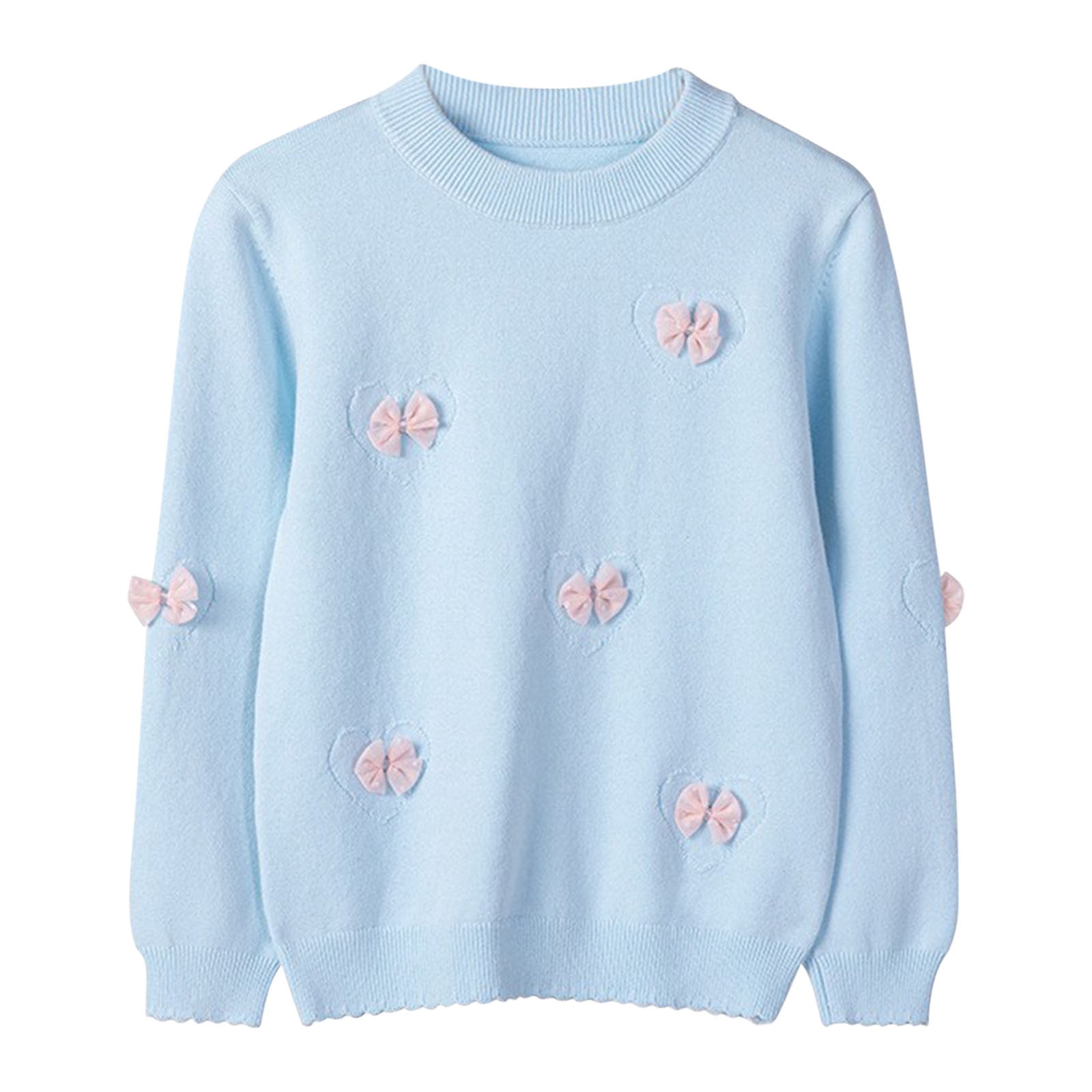 Symoid Toddler Sweaters Girls,Holiday Sweater Kids,Plain Crew Neck ...