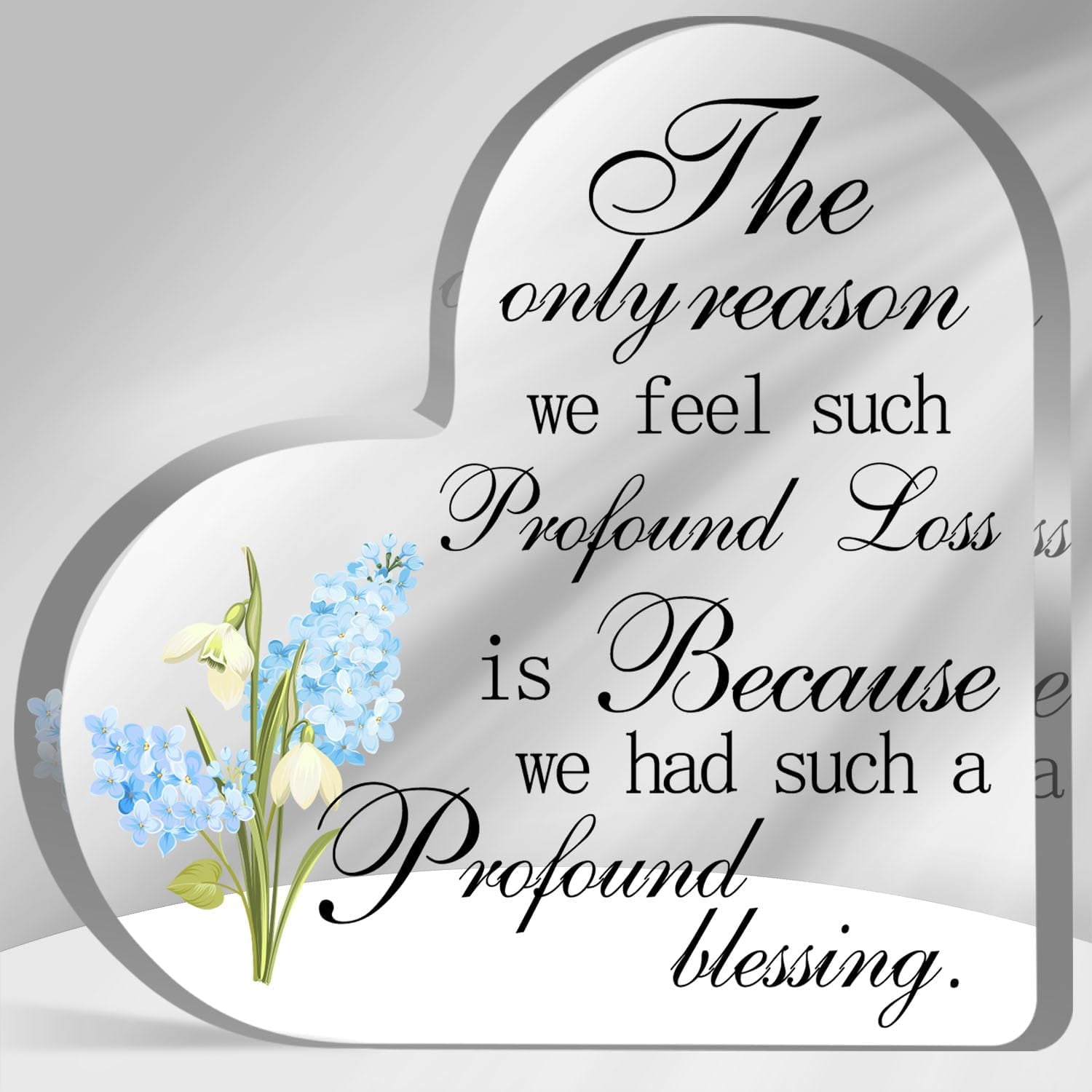 Sympathy Bereavement Gift for Women Men Acrylic Keepsake with ...