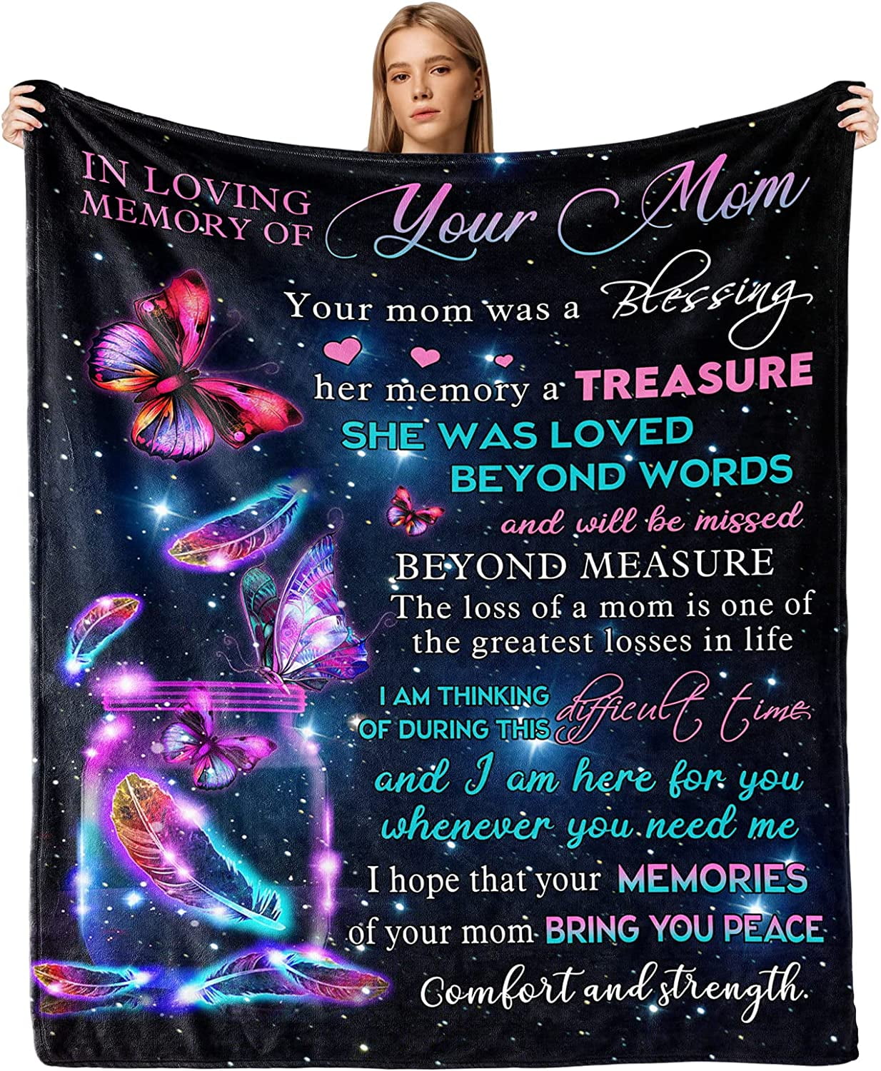 Sympathy Blanket for Loss of Mom Sympathy Gifts for Loss of Mother Mom ...