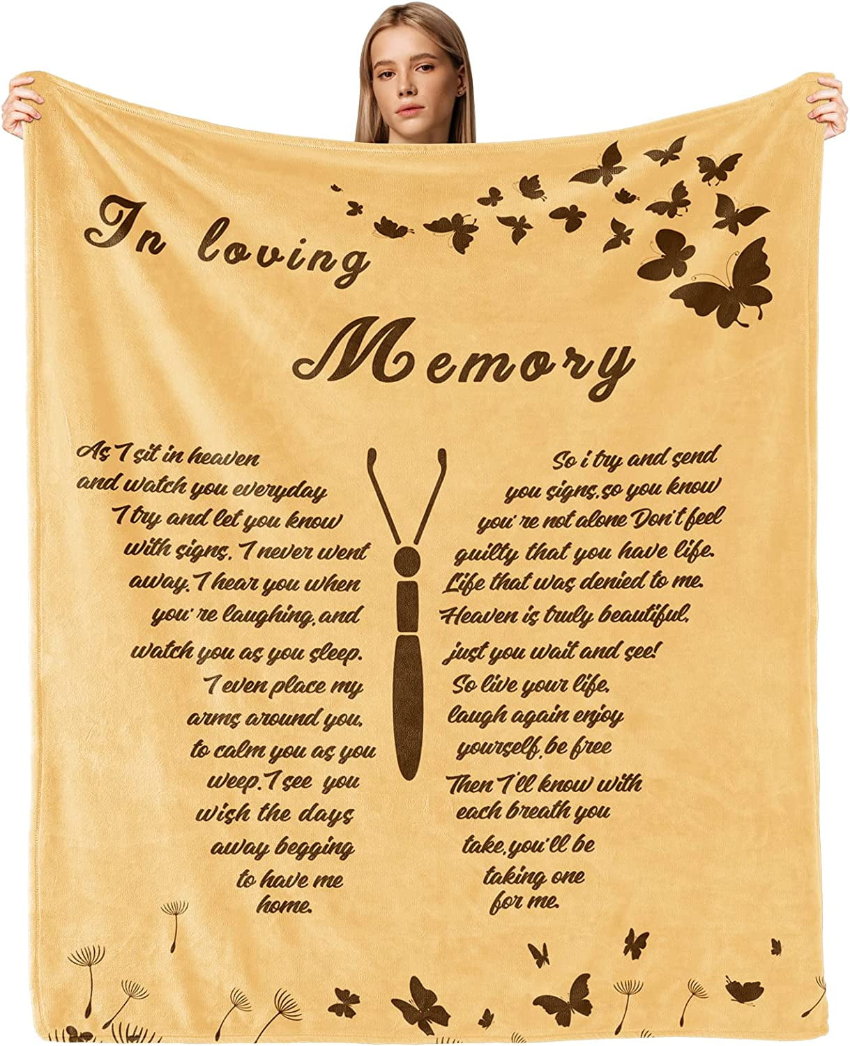 Sympathy Blanket in Loving Memory Gifts Memorial Gifts for Bereavement ...