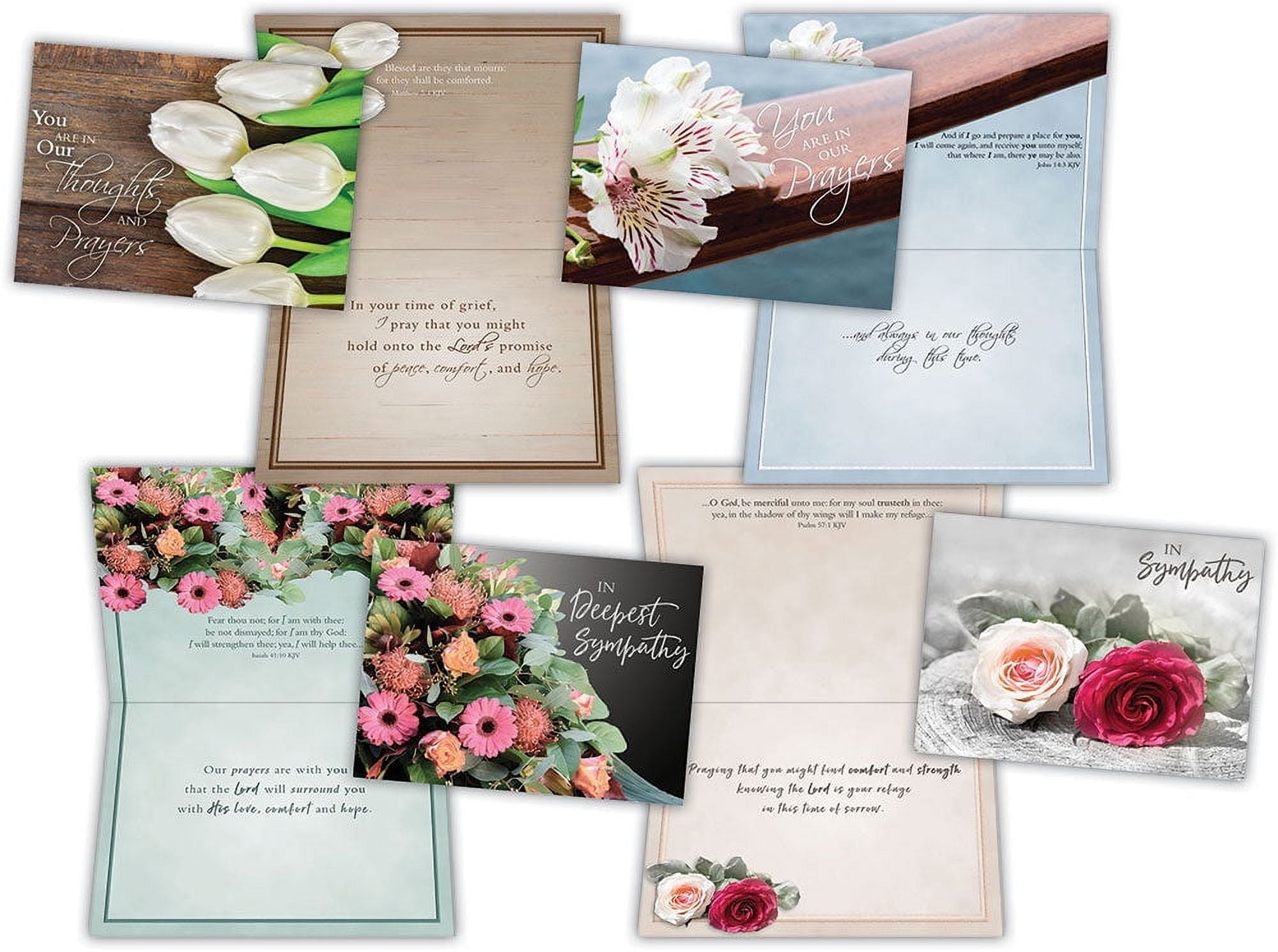 Sympathy Bouquets - Assorted Sympathy Cards, Box of 12 - Walmart.com
