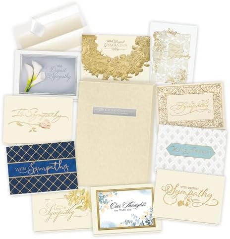Sympathy Cards Assortment Box (35 Cards), Foil & Embossing (Sympathy ...