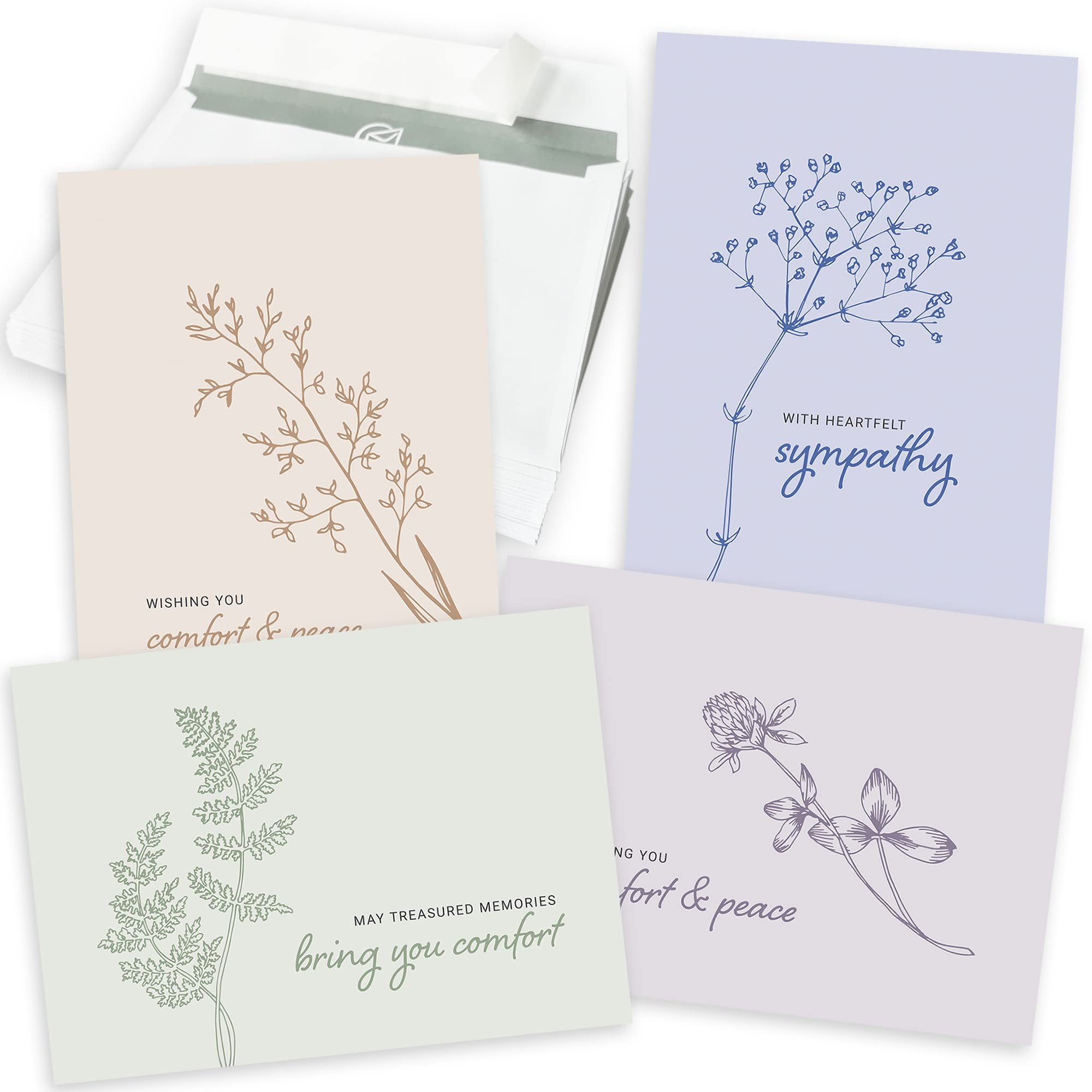 Sympathy Cards with Envelopes - 24 Sympathy Cards with Sentimental ...