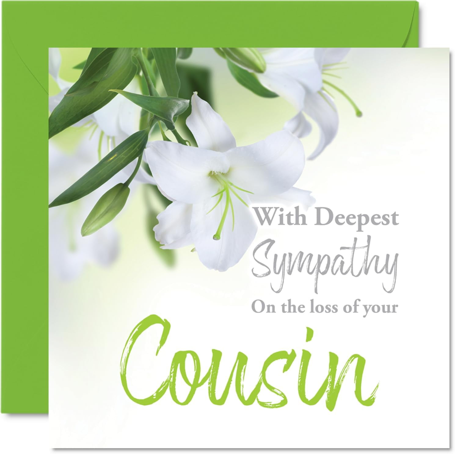 Sympathy Cards - With Deepest Sympathy On The Loss Of Your Cousin Card - Sorry Mourning ...