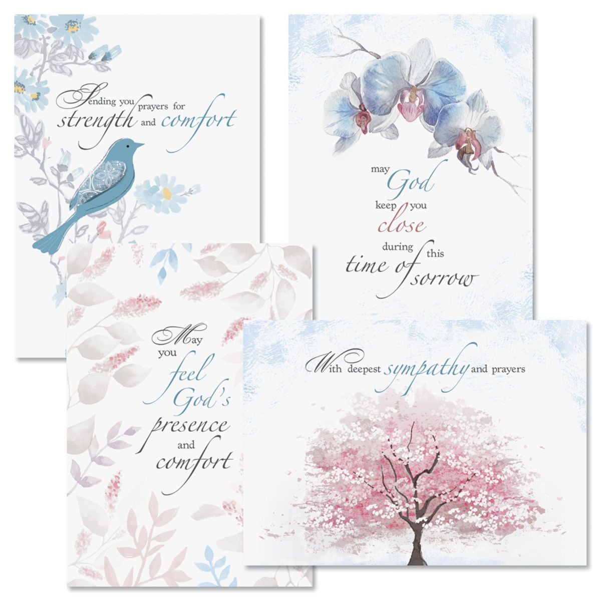 "Current Christian Sympathy Cards with Assorted Messages - Pack of 8, 5 ...
