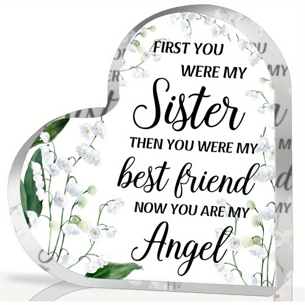 Sympathy Gift for Loss of Sister Memorial Heart Plaque In Memory of ...