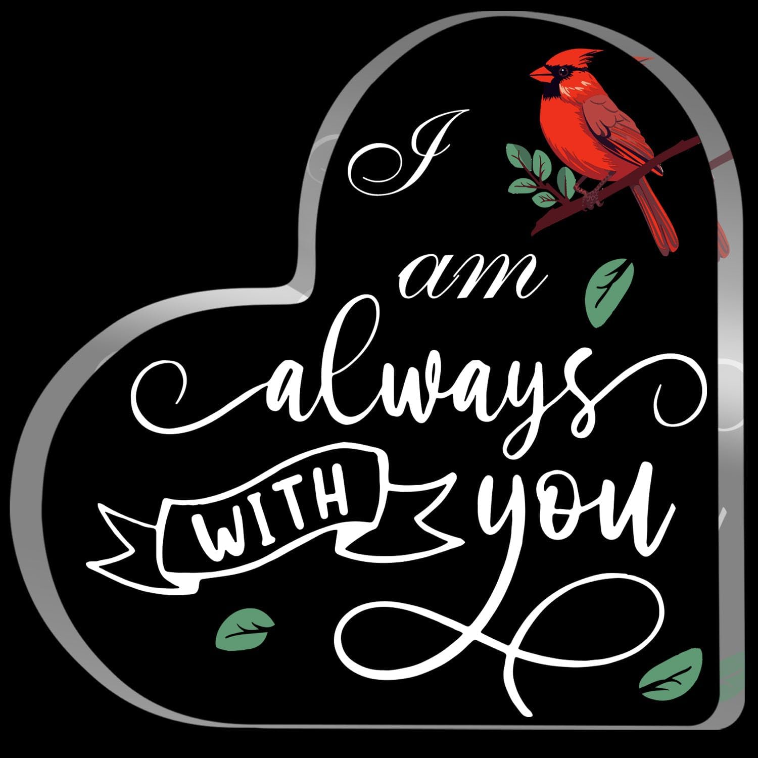 Sympathy Gift Red Cardinal Memorial Acrylic Sign For Loss Loved One ...