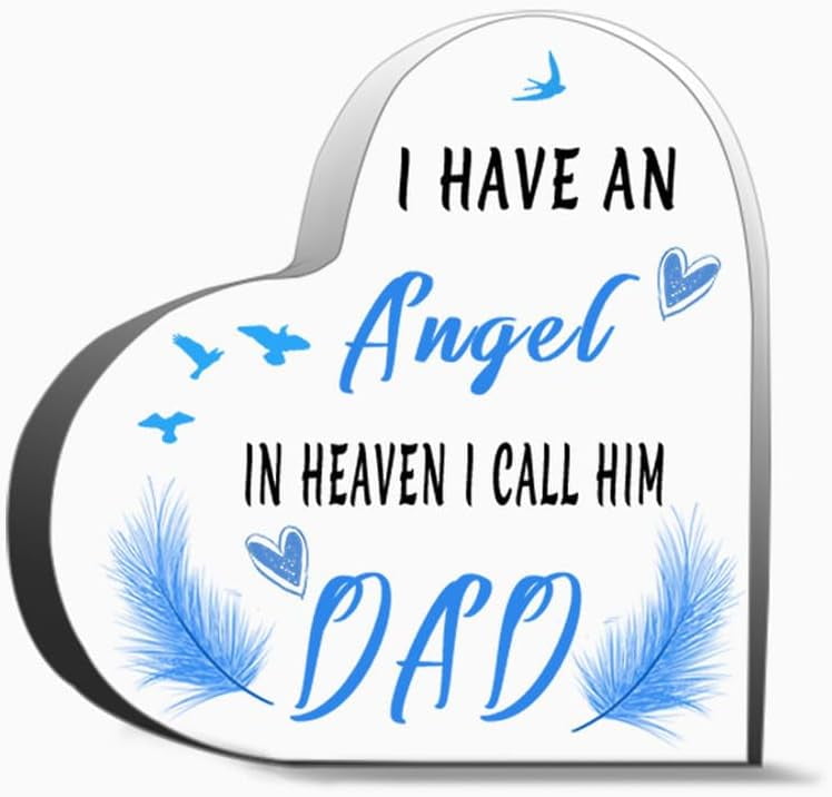 Sympathy Memorial Gift For Loss Loved One Father I Have Angel Dad Sign ...