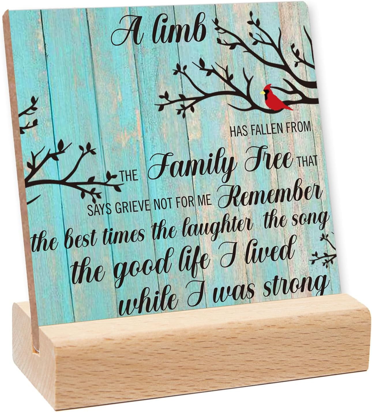 Sympathy Memorial Gifts For Loss Loved One A Limb Has Fallen From ...