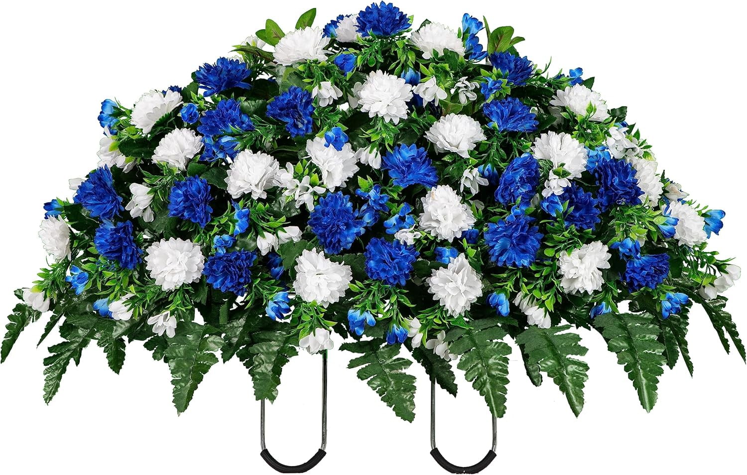 Sympathy Silks Artificial Cemetery Flowers - Bright Sapphire Blue and ...