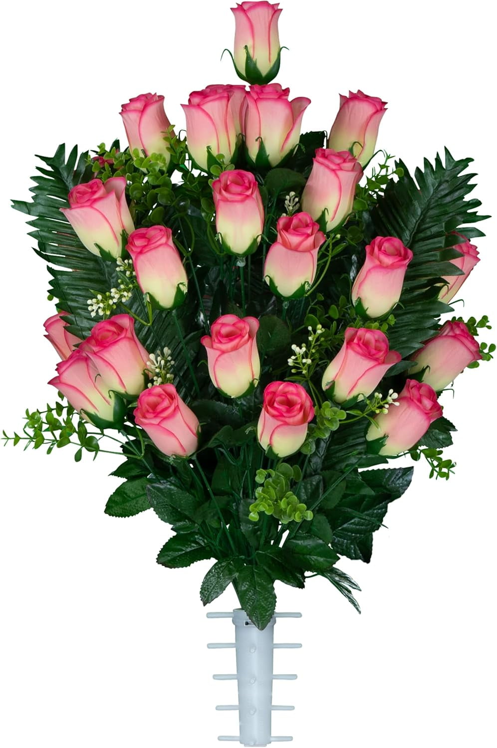 Sympathy Silks Artificial Cemetery Flowers - Gravesite Flowers - Pink ...