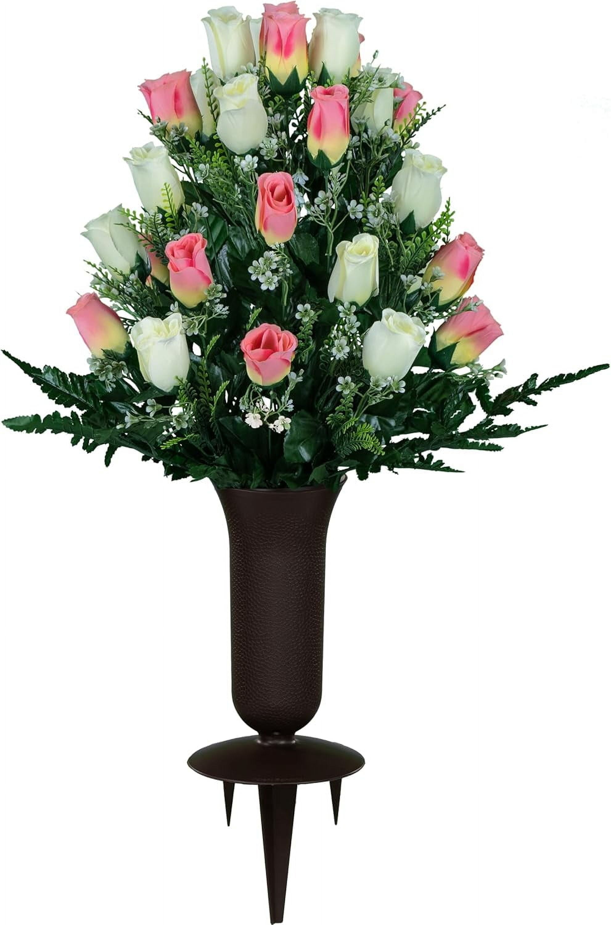 Sympathy Silks Artificial Cemetery Flowers - Realistic - Outdoor Grave ...
