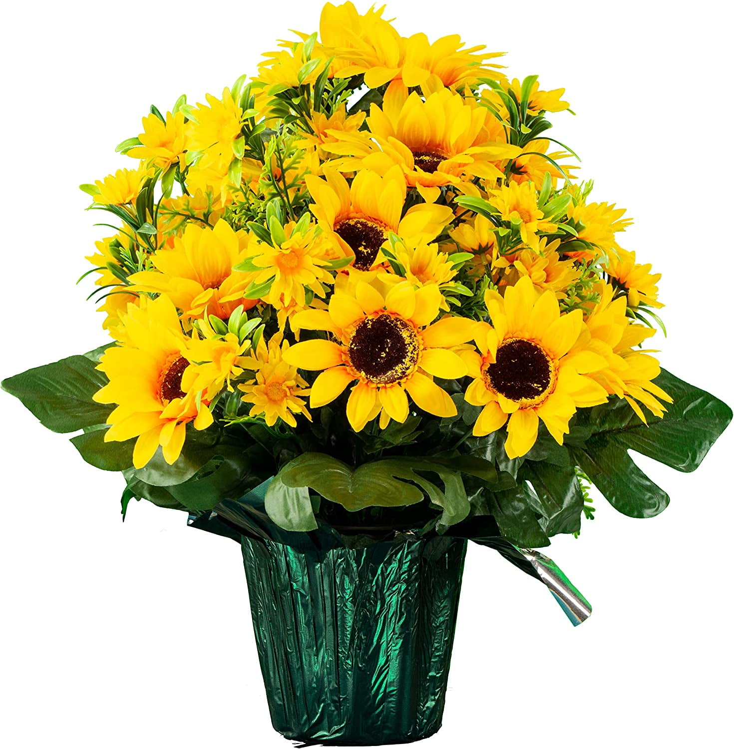 Sympathy Silks Artificial Cemetery Flowers – Realistic Outdoor Grave ...