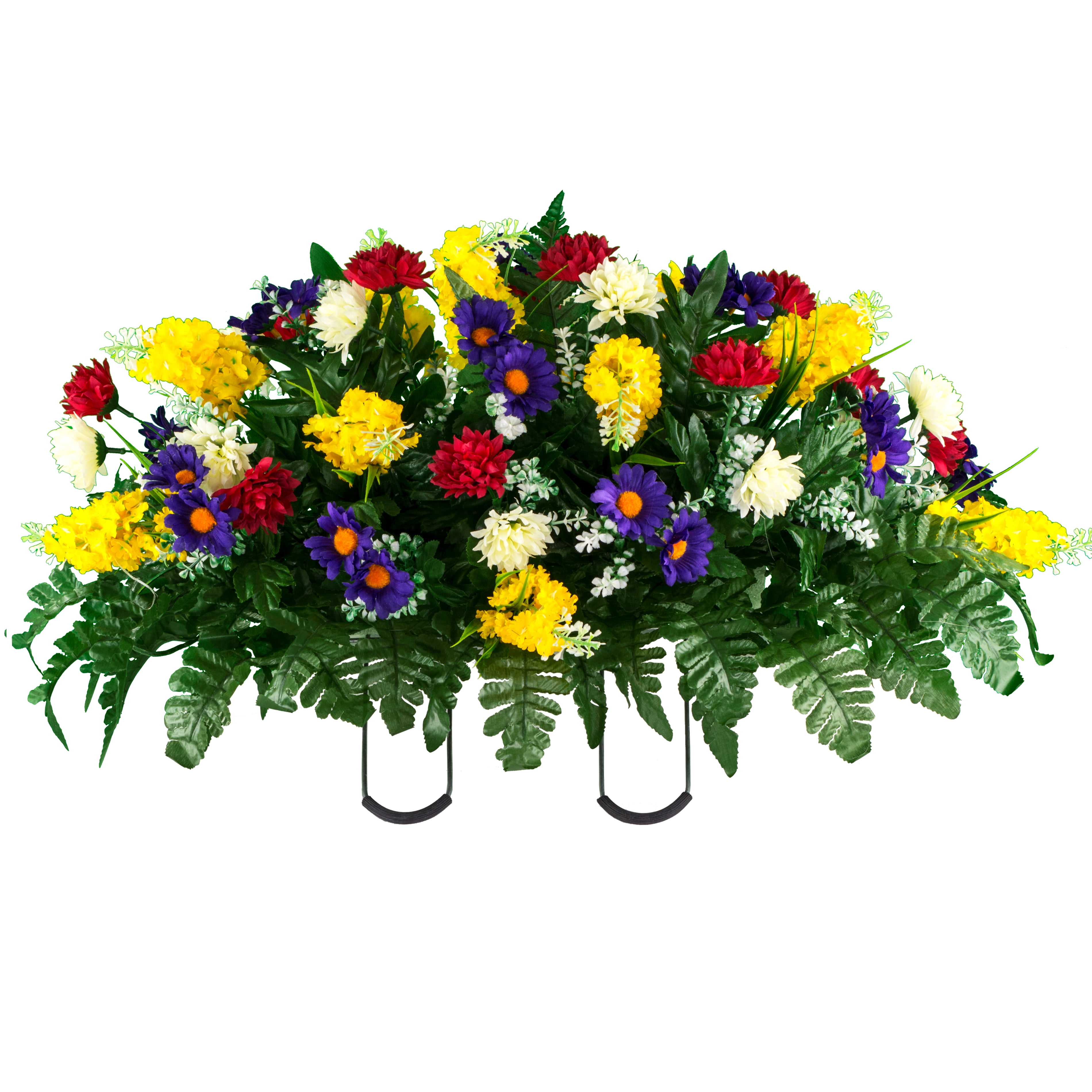 Sympathy Silks UV Resistant Plastic Wildflower Saddle For Gravesite ...