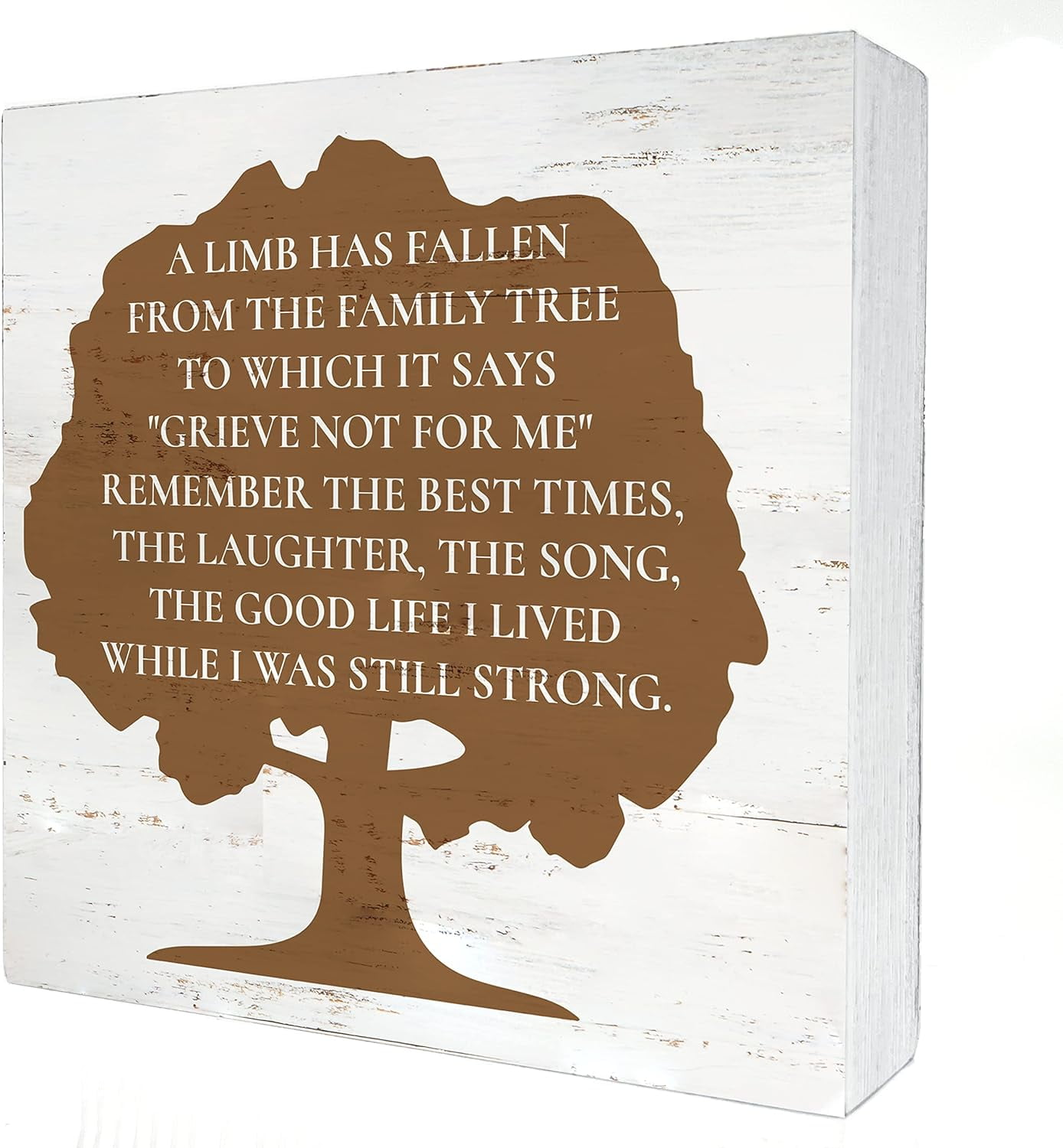 Sympathy Wooden Box Sign Desk Decor a Limb has Fallen from the Family ...