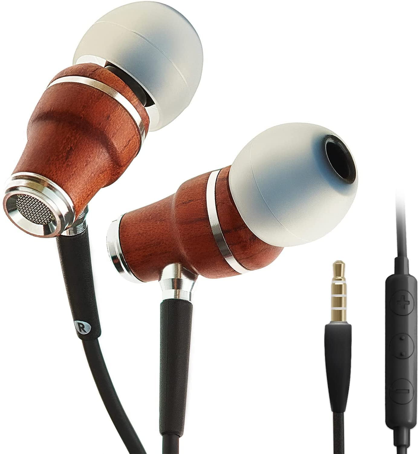 Symphonized NRG X Wood Earbuds, Wired, Noise Isolating Mic, Deep Bass ...