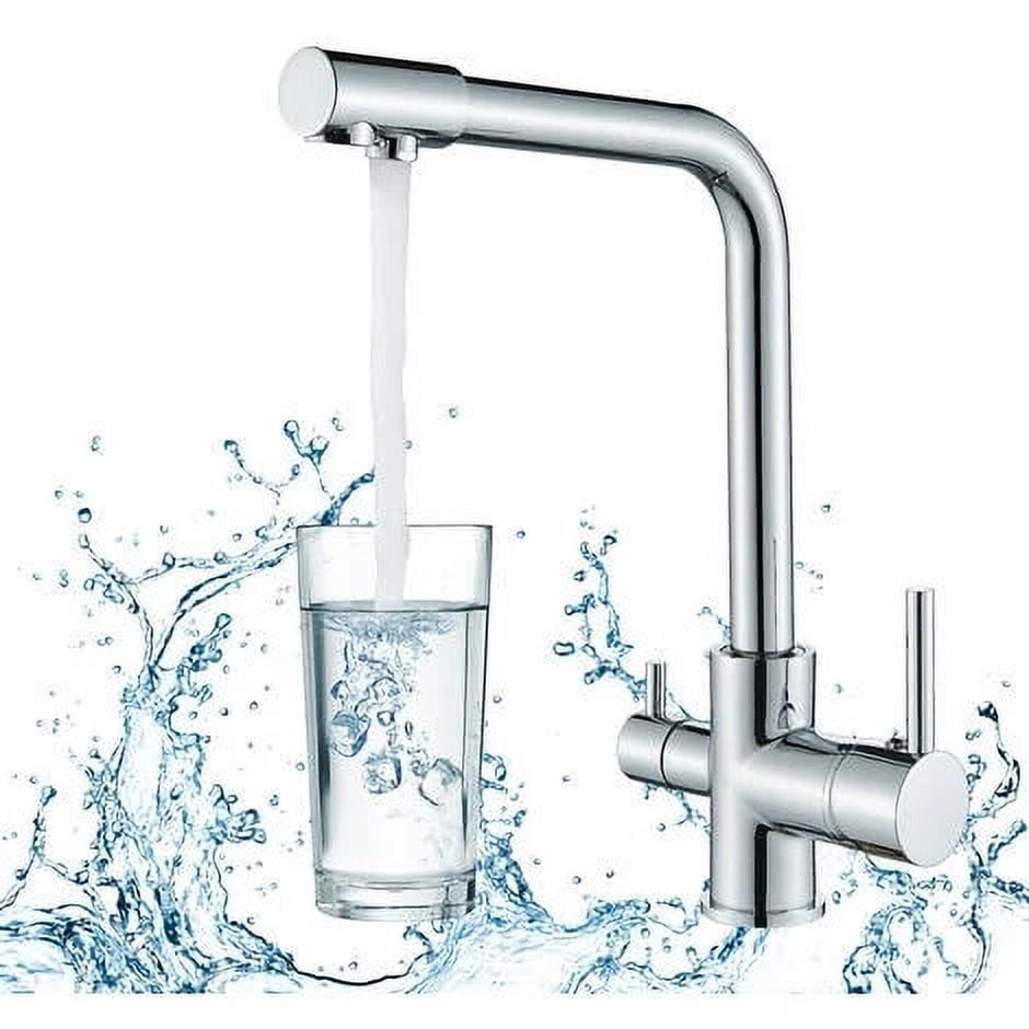 A Symphony of Style and Utility, 3-Way Kitchen Faucet with Stainless ...