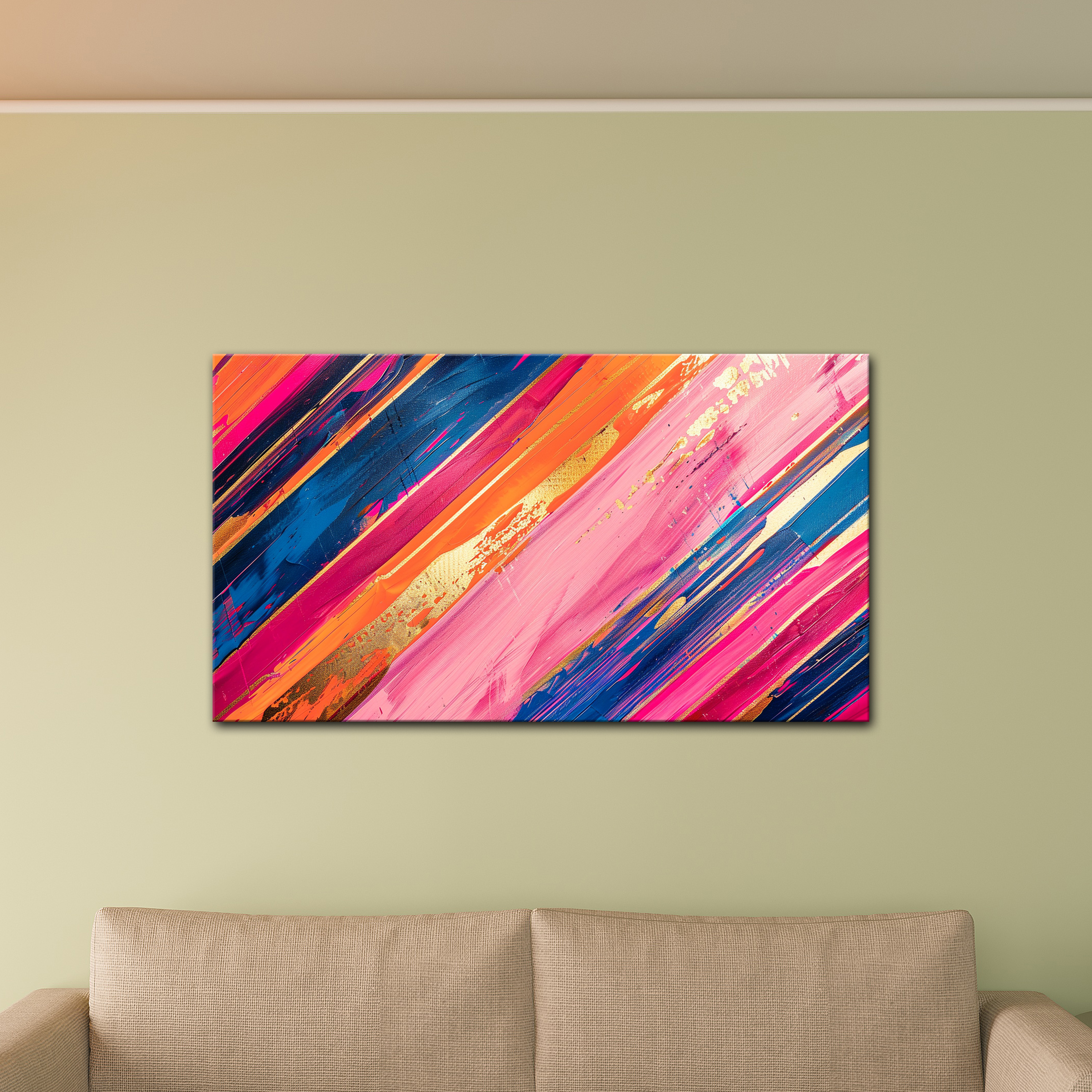 Symphony of Energy- Dazzling Color Slash Rhythm (16 "x24" Customizable ...