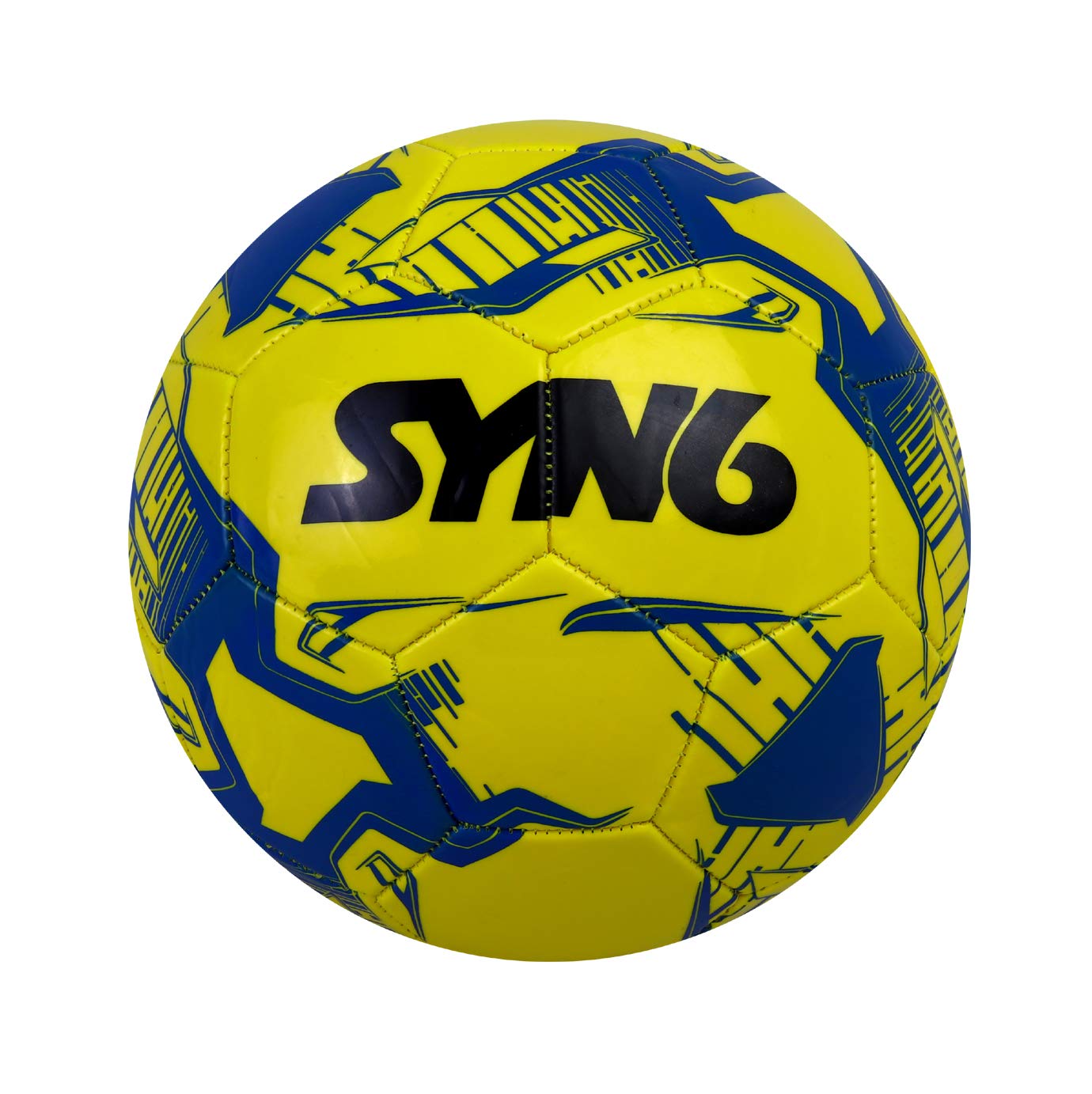 Syn6 Super Glossy Pvc Size 3 Football Yellow & Blue (SS2000M) 3 Layer ...
