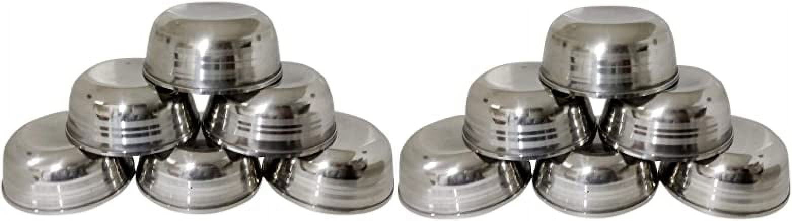 SynSpiritStore 12 pcs Stainless Steel Daal/Soup Bowls - Walmart.com