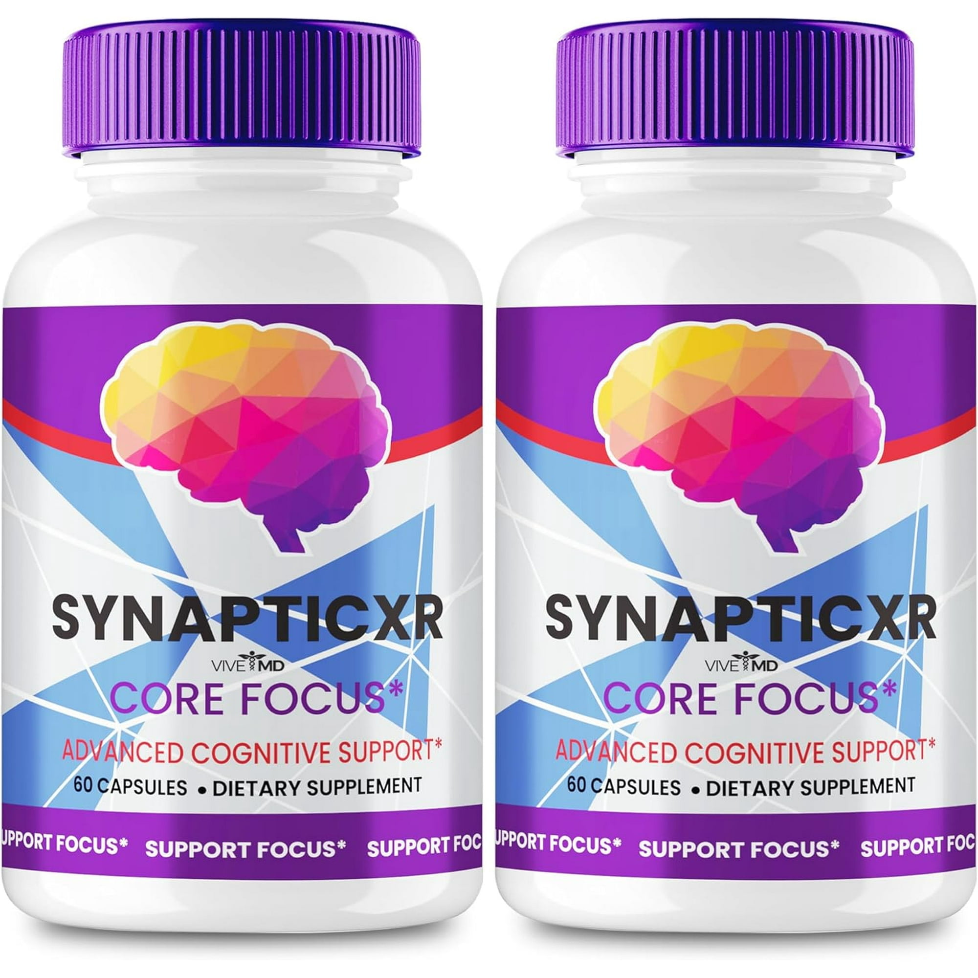 Synaptic XR Core Focus Capsules, SynapticXR Brain Supplement Memory and Focus (2 Pack) - Walmart.com