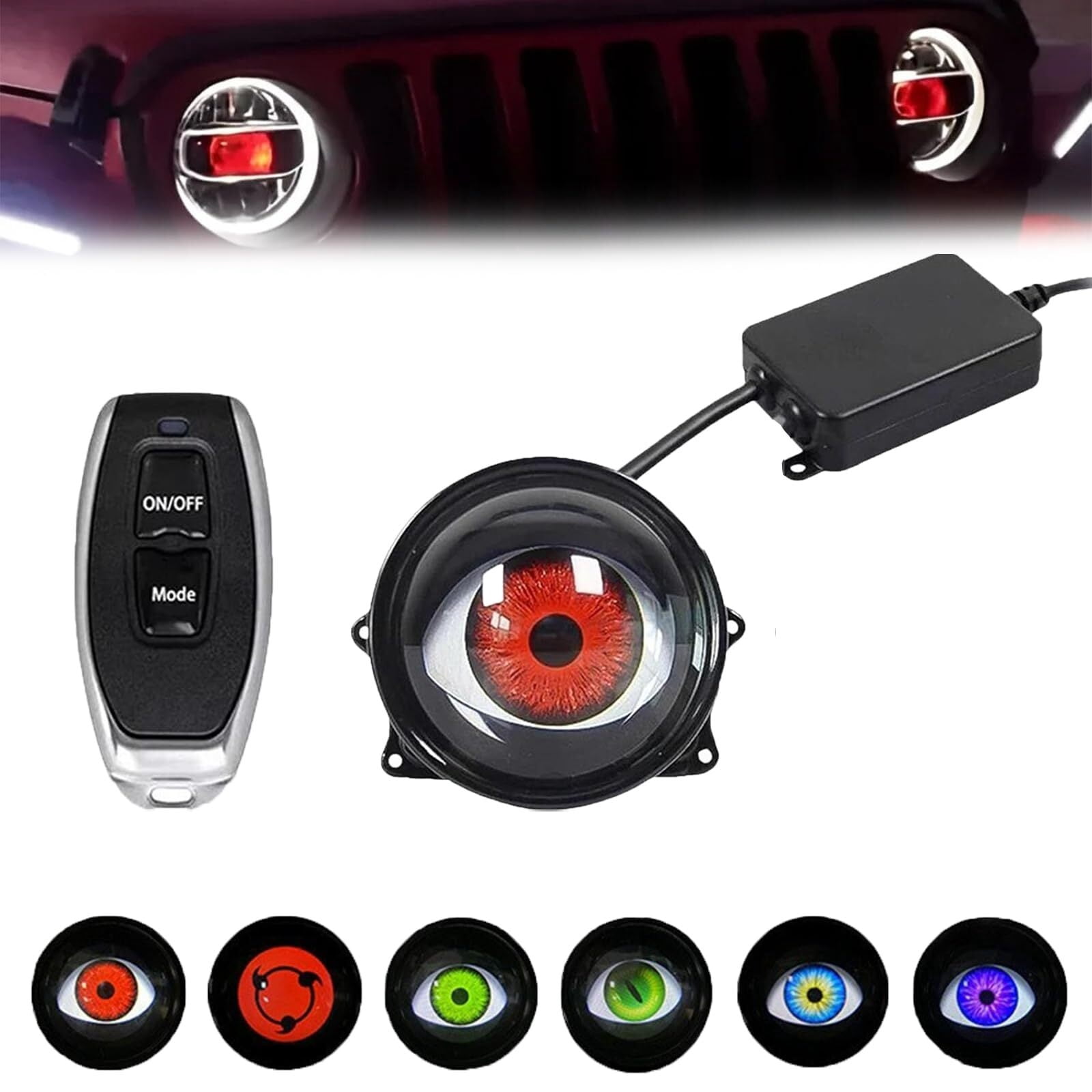 Synced Programmable Devil Eyes Lens with Remote, Demon Evil Eye ...