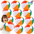 "Syncfun Multipack 12 Pcs 16"" Inflatable Rainbow Beach Balls, Water ...