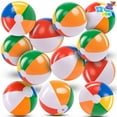 "Syncfun Rainbow Beach Balls Combo Set: 12 Pcs 12"" Inflatable Pool ...