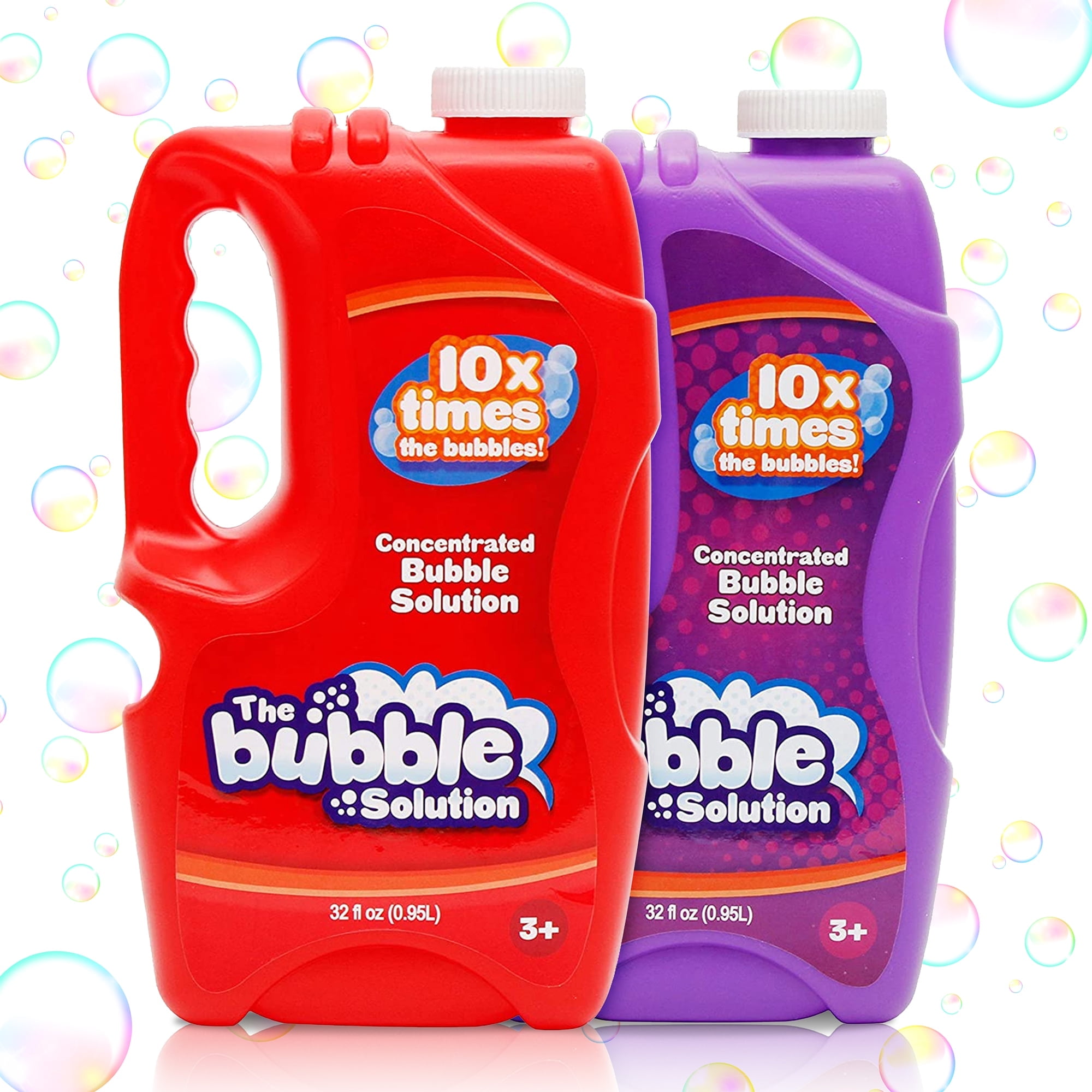 Syncfun 64oz Bubble Solution Refill (2 Bottles), Up to 5 Gallon, for ...