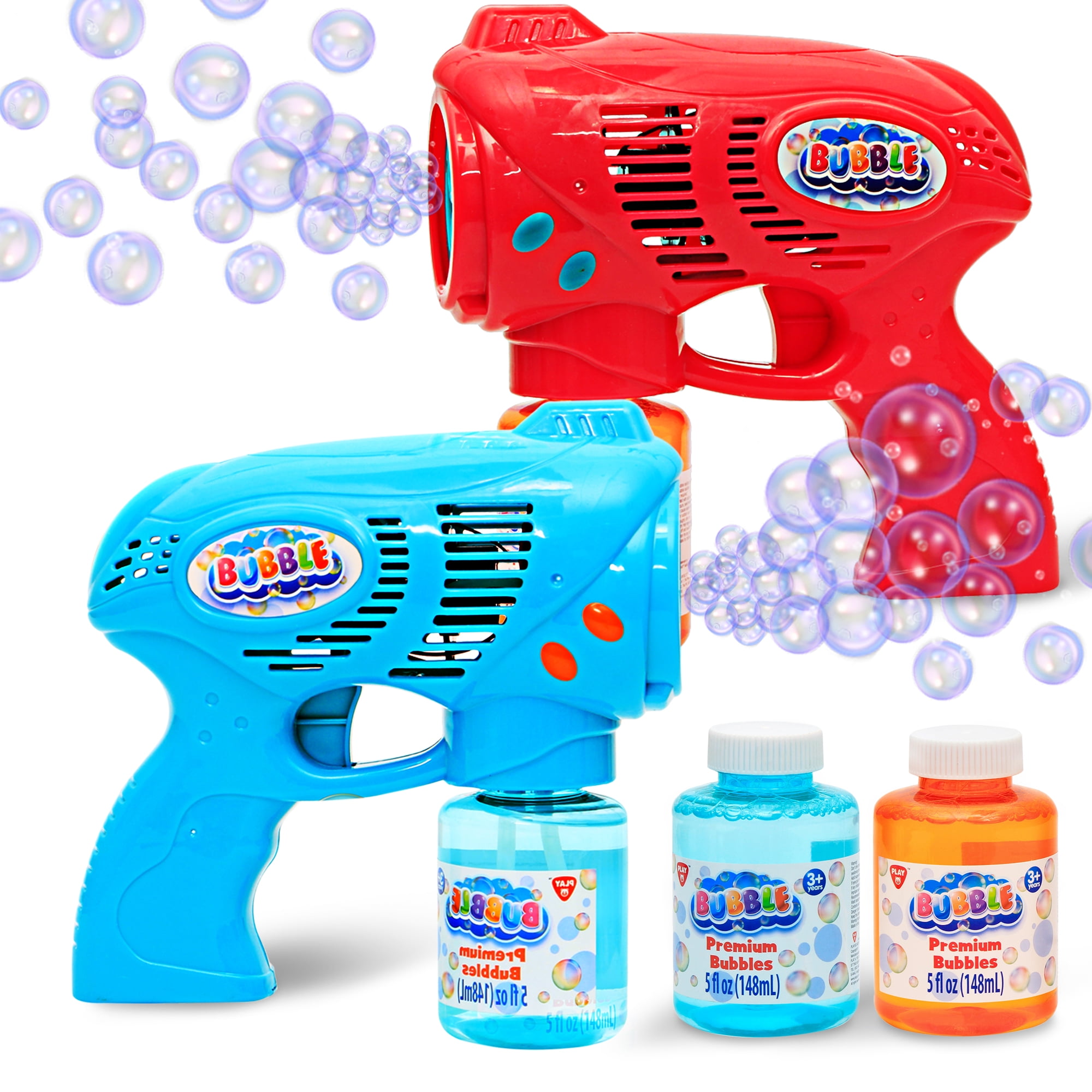 Syncfun 2 Pcs Bubble Gun for Kids,10 oz Bubble Gun with Refill Solution ...