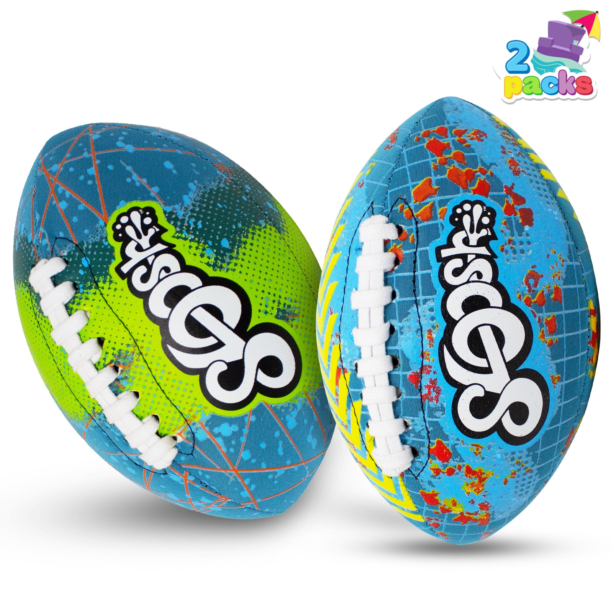 Syncfun Inflatable Splash Ball, 2 Pcs 8.5" Waterproof Football for Pool ...