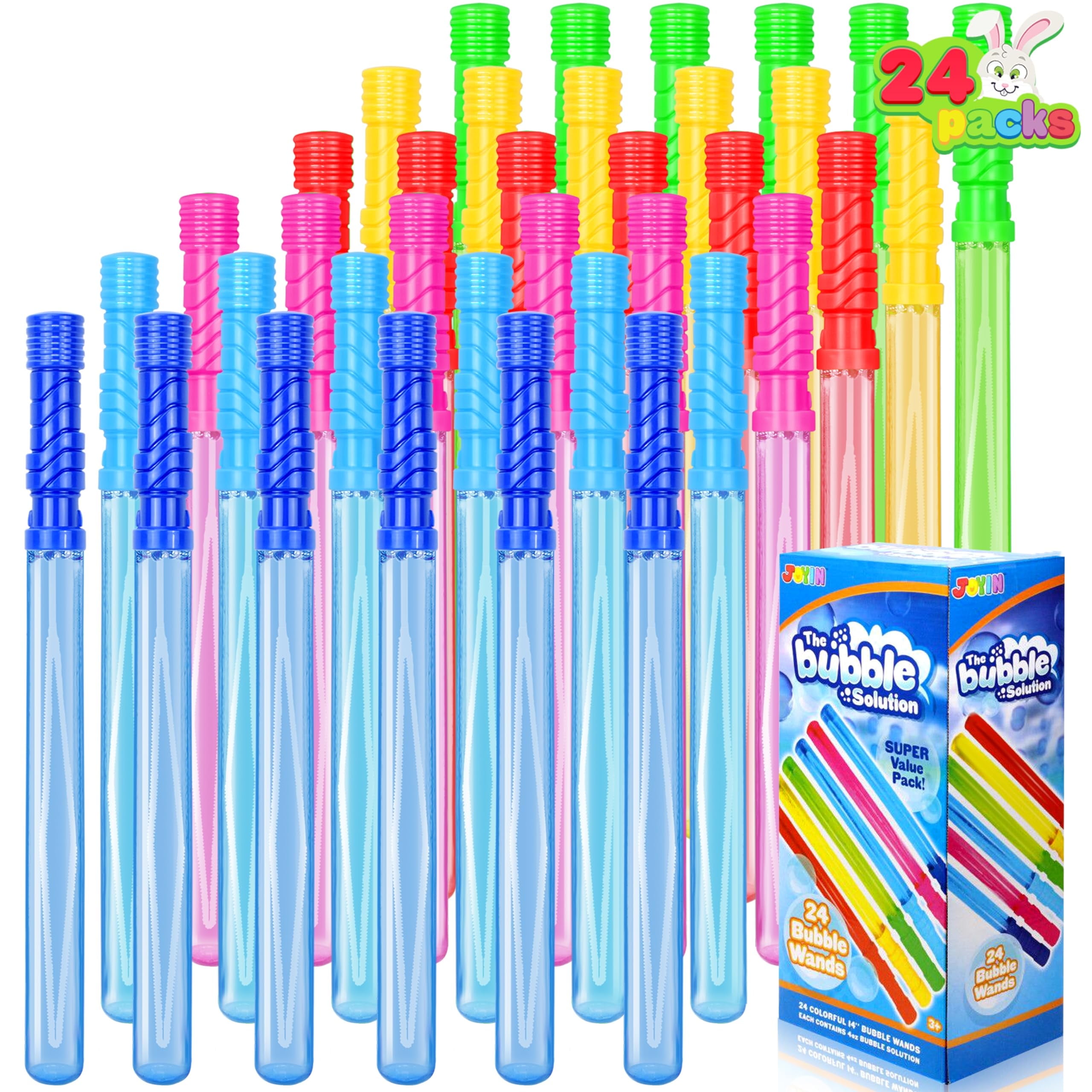 Syncfun Giant Set Mix: 24 Pack 14.6'' Big Bubble Wands, Summer Toy ...