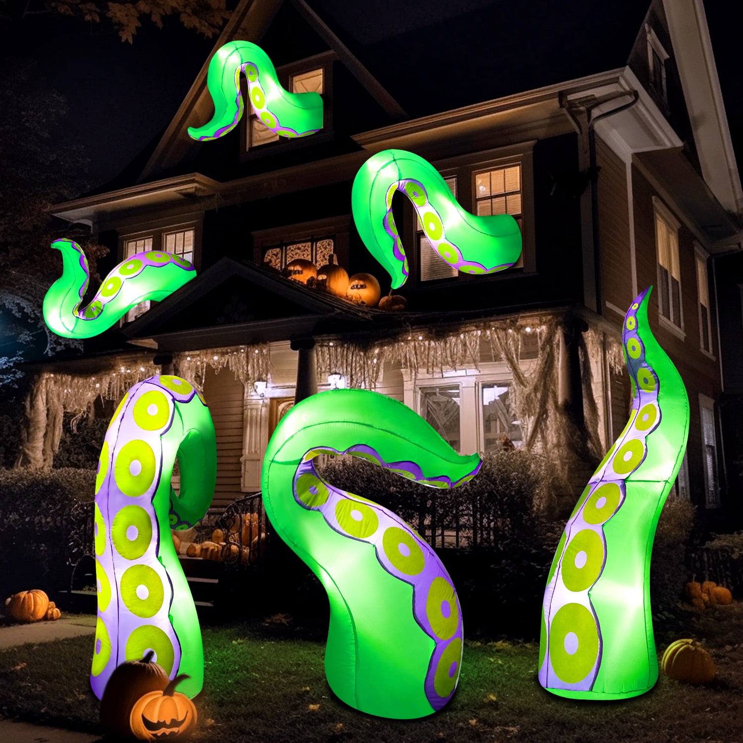 Syncfun 3 Pcs Halloween Inflatable Outdoor Giant Octopus Tentacle Broke ...