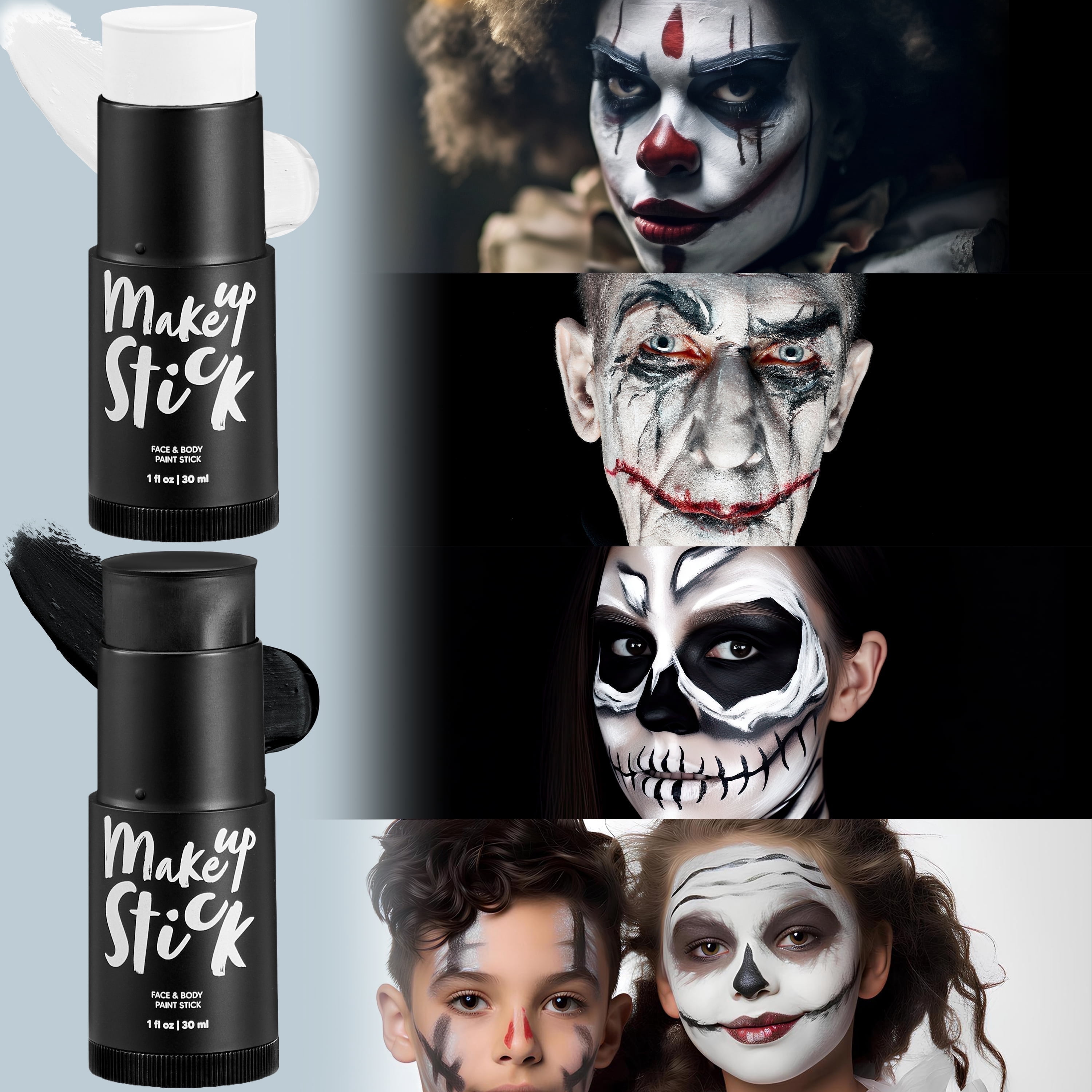 Joyfy 3 Pcs Halloween Makeup Stick,Halloween Body Painting Kit SFX ...