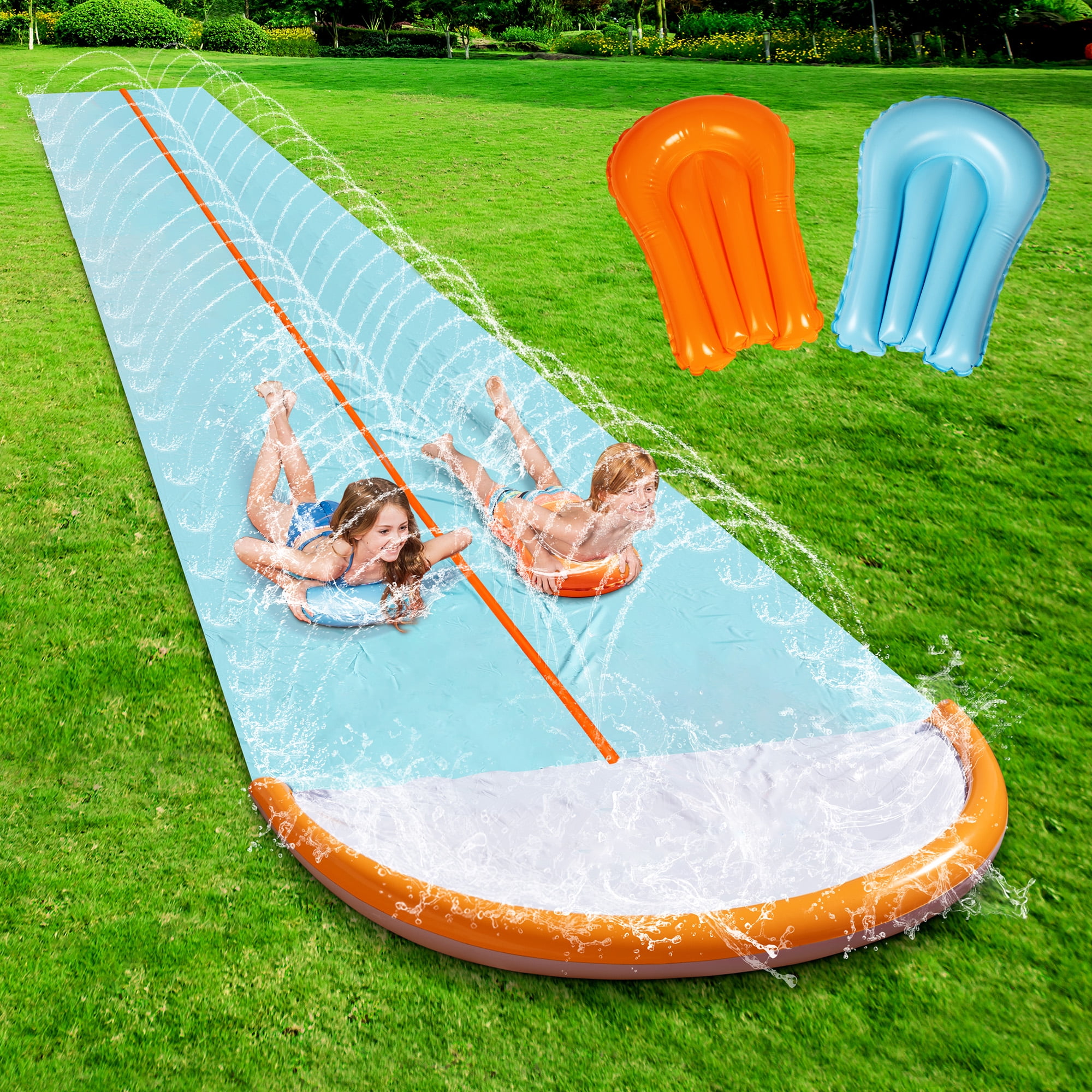 Syncfun 32 5ft Extra Long Water Slide And 2 Inflatable Boards Water