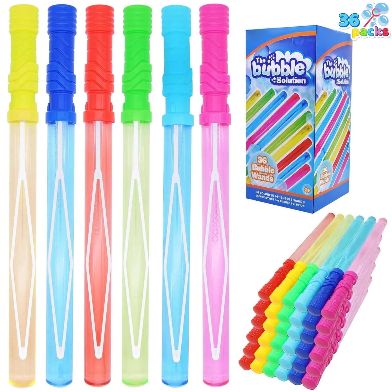 Syncfun 36 Pcs 14.6’’ Big Bubble Wands Bulk, Bubble Blower for Kids ...