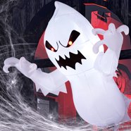 HomCom Tall Haunted Tree Outdoor Lighted Halloween Yard Inflatable ...