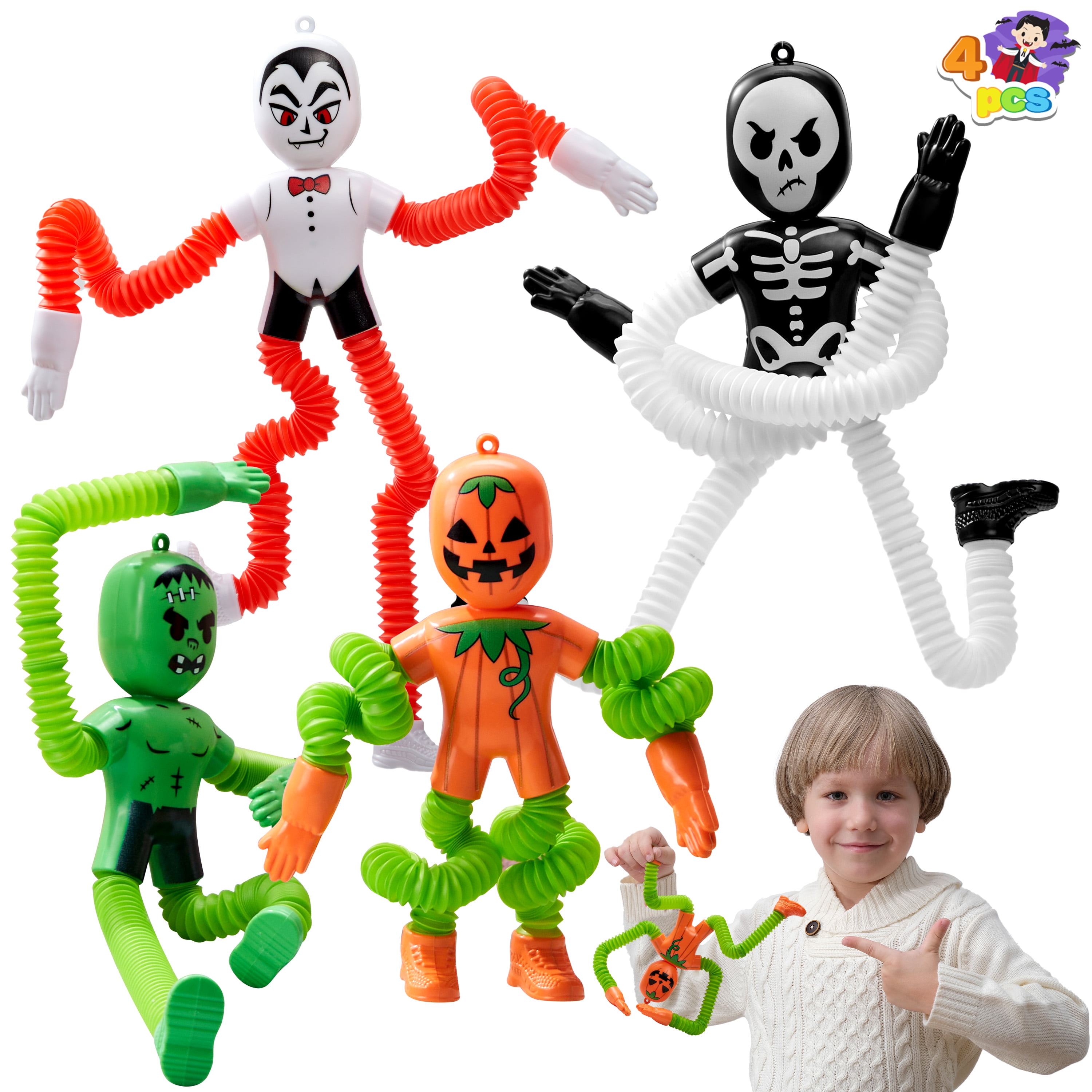 Syncfun 4 Pcs Halloween Sensory Stretchy Fidget Toys,Halloween ...